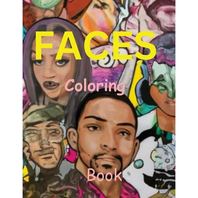 Faces Coloring Book: Detailed facial expressions and Artistic ...