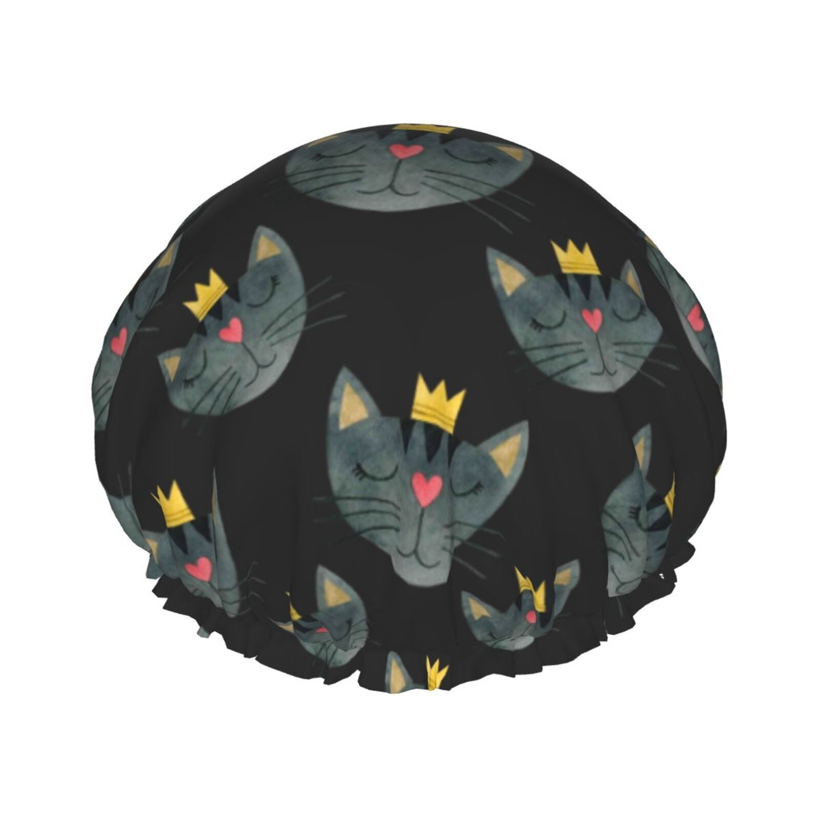 Faces Of The Cat Shower Cap, Reusable Bath Hair Hat for all Hair ...