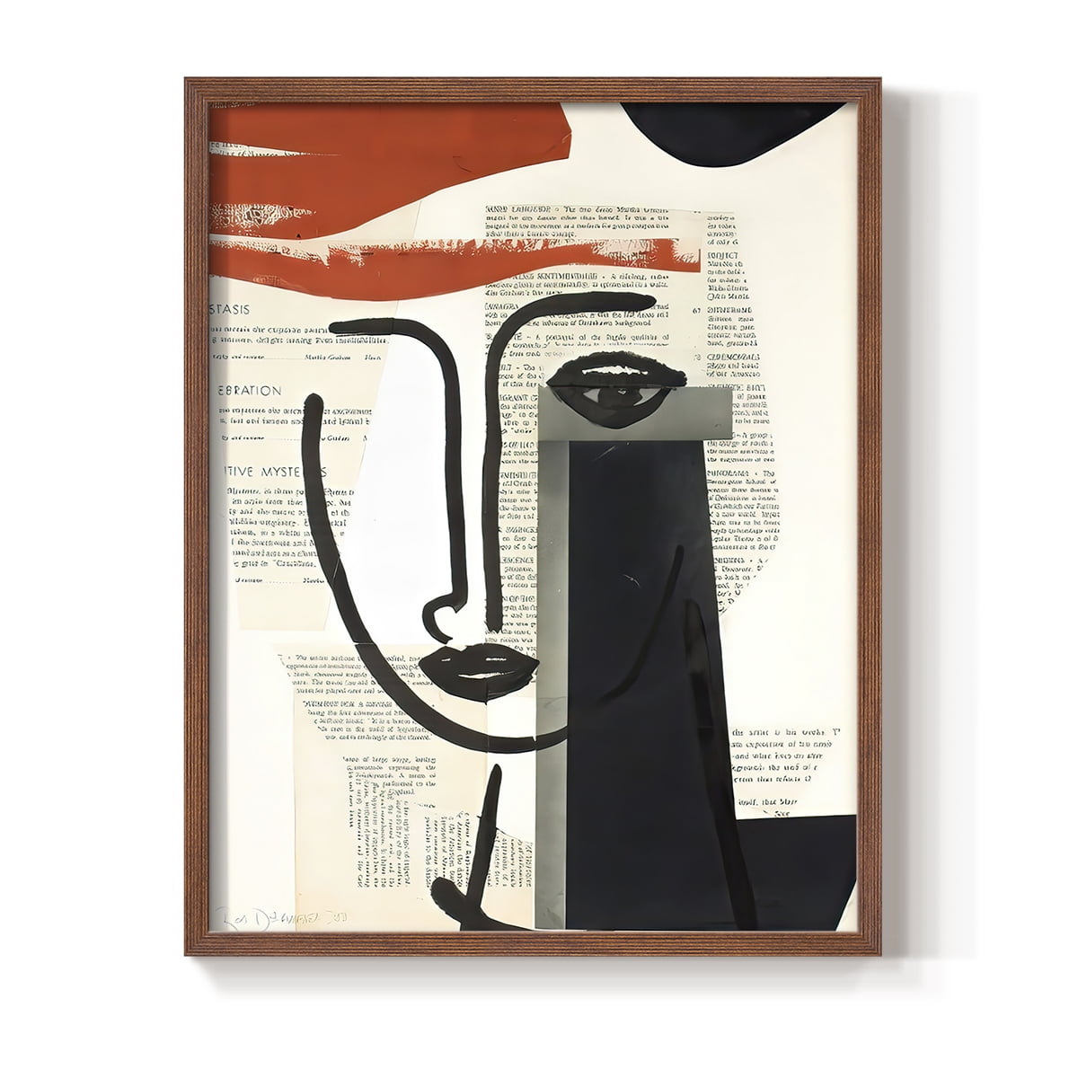 Faces of A Century VI in Paper Solid Wood 22 x 28 Framed Print - Walmart.com