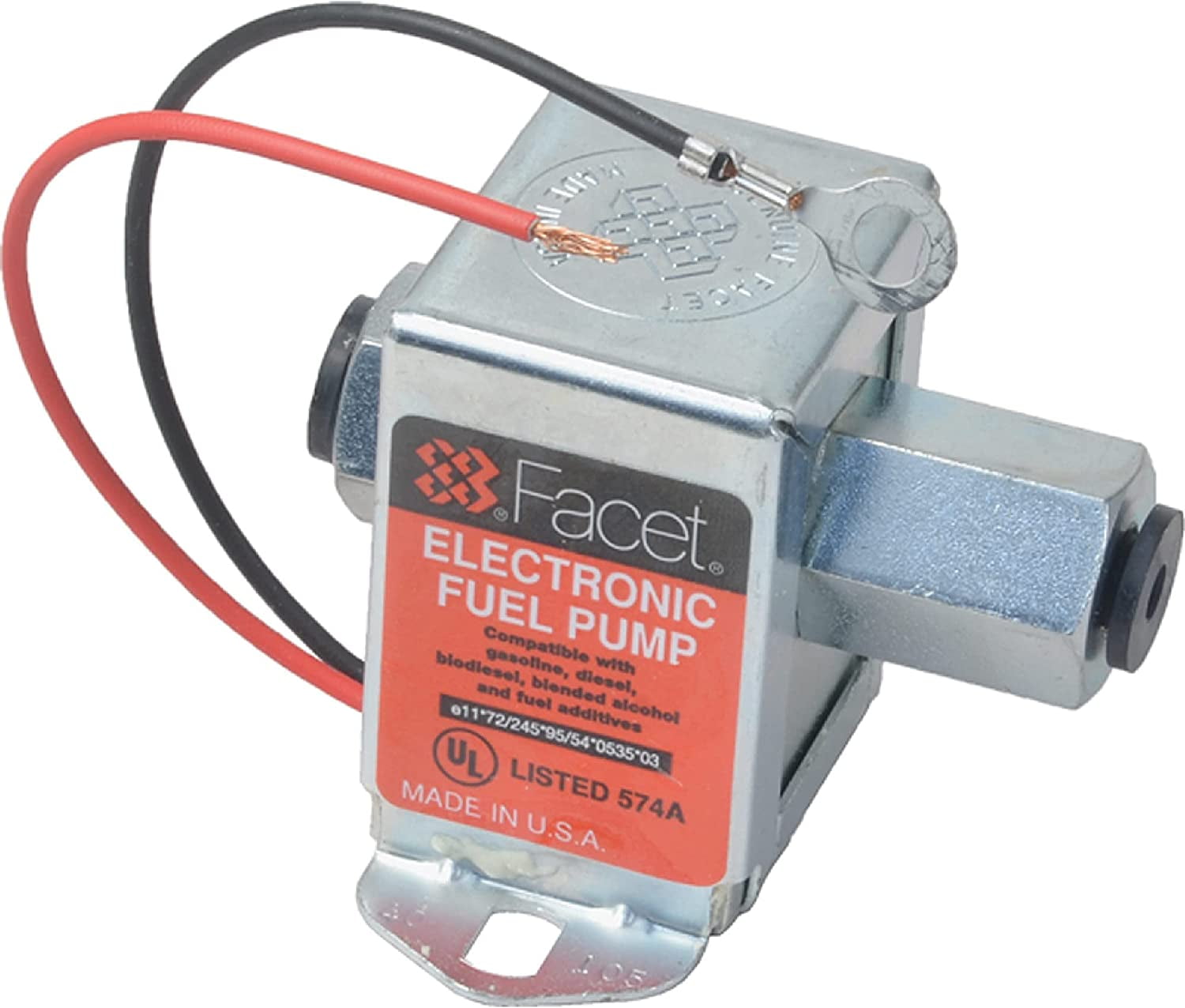 Facet 40105N, Facet Cube 12 volt Fuel Pump, 1/8 NPT, 3-4.5 psi ...