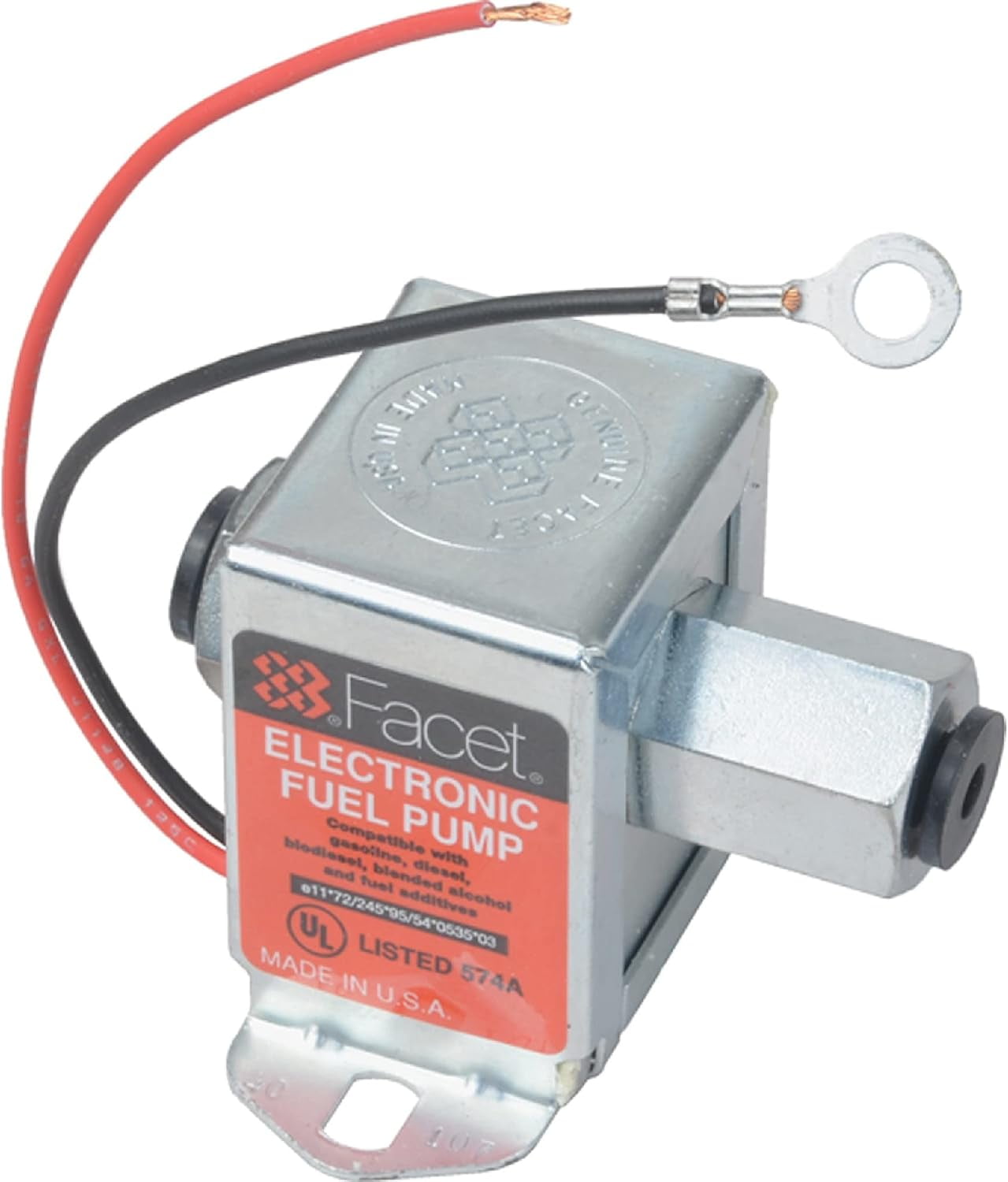 Facet 40107, Facet Cube 12 volt Fuel Pump, 1/8 NPT, 7 to 10 psi Maximum ...