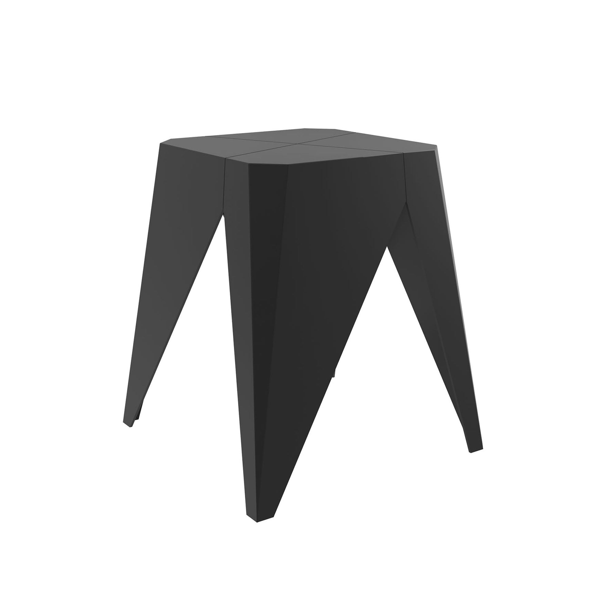 Facet Stacking Stool or Side Table - Black - Set of 4 - Walmart.com