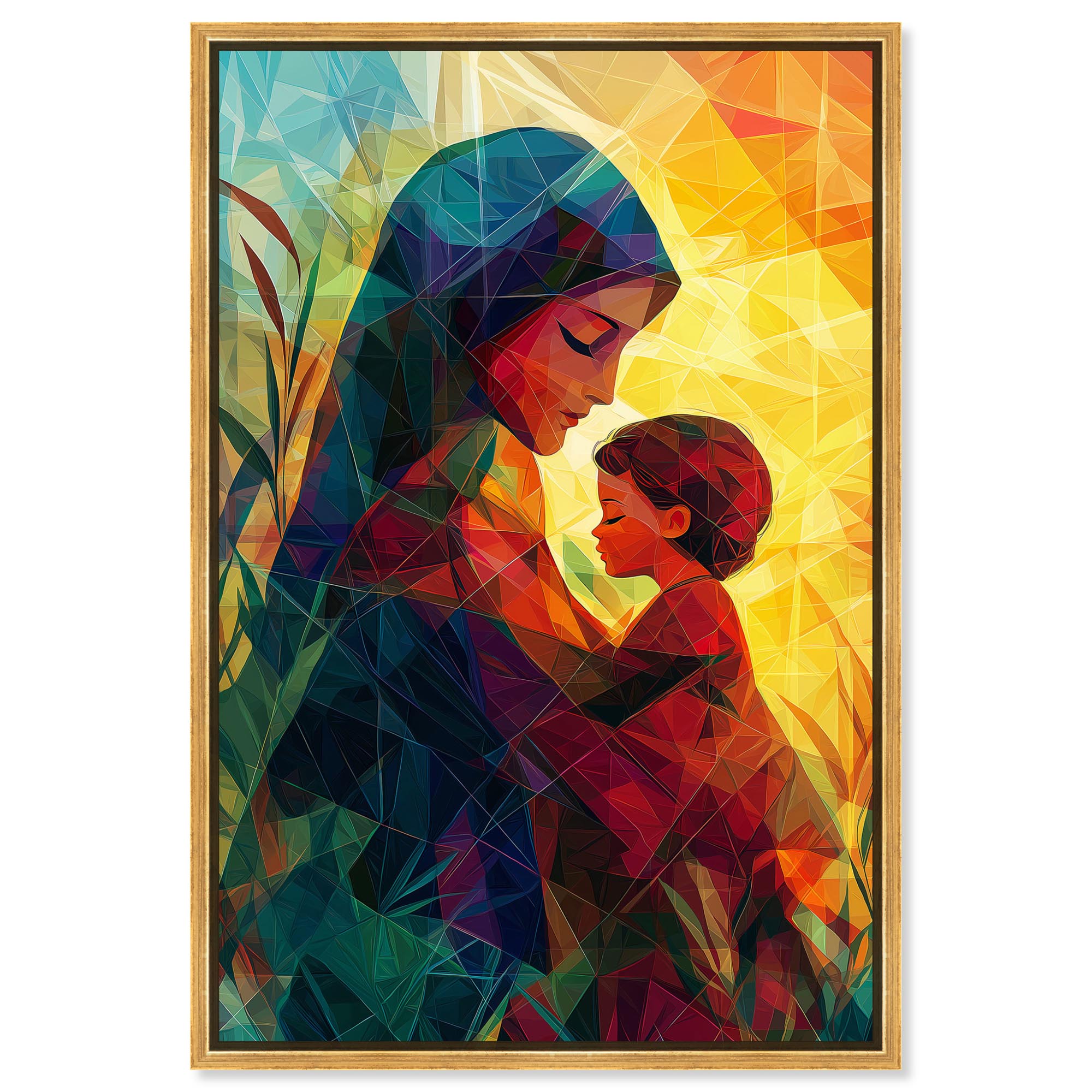 Facet of Feeling Canvas Religious Art Print by Art Remedy, Gold Frame ...