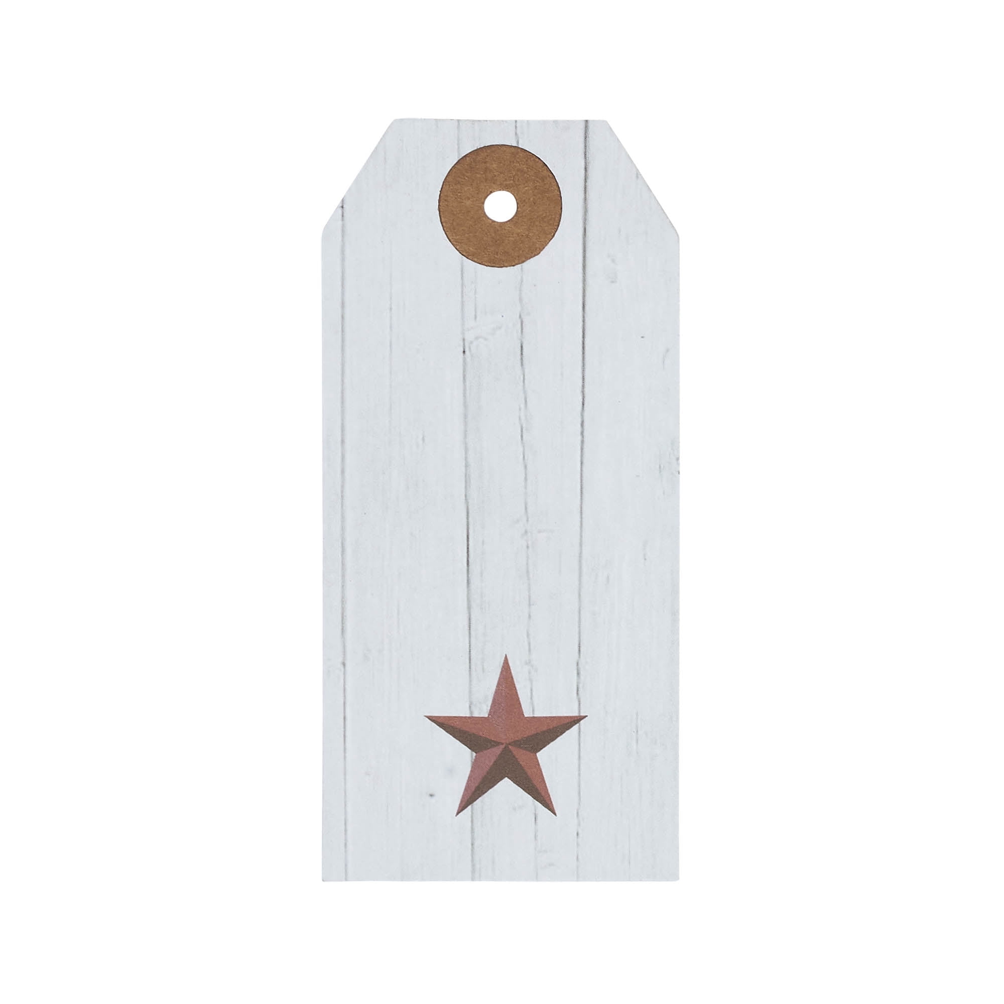 Faceted Barn Star Barnwood Paper Tag Barn Red 3.75x1.75 w/ Twine Set of ...