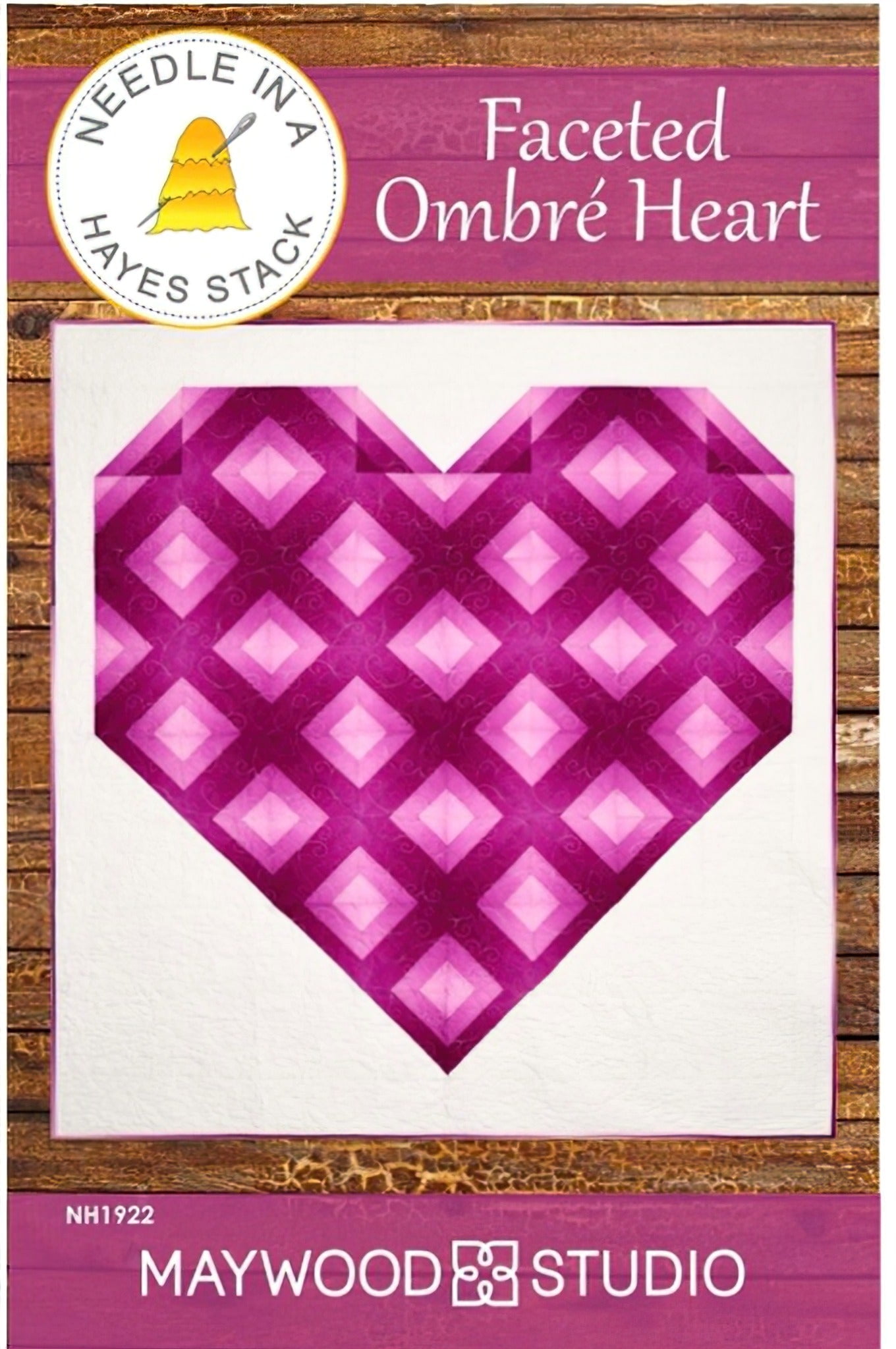 Faceted Ombre Heart Quilt Pattern by Needle in a Hayes Stack - Walmart.com