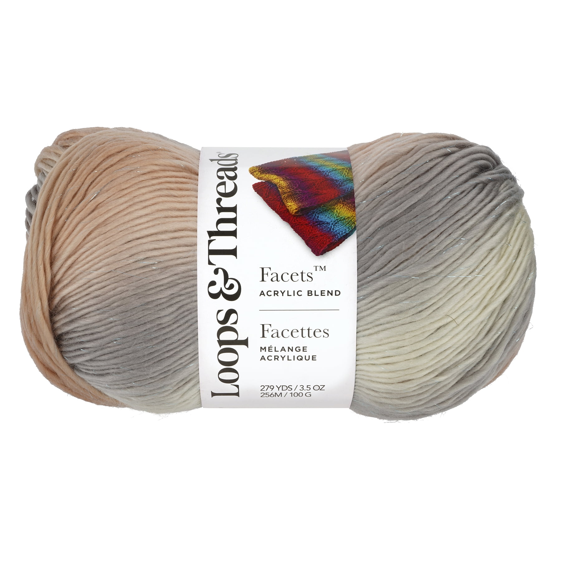 Facets Yarn by Loops & Threads - Yarn for Knitting - Crochet - Weaving ...