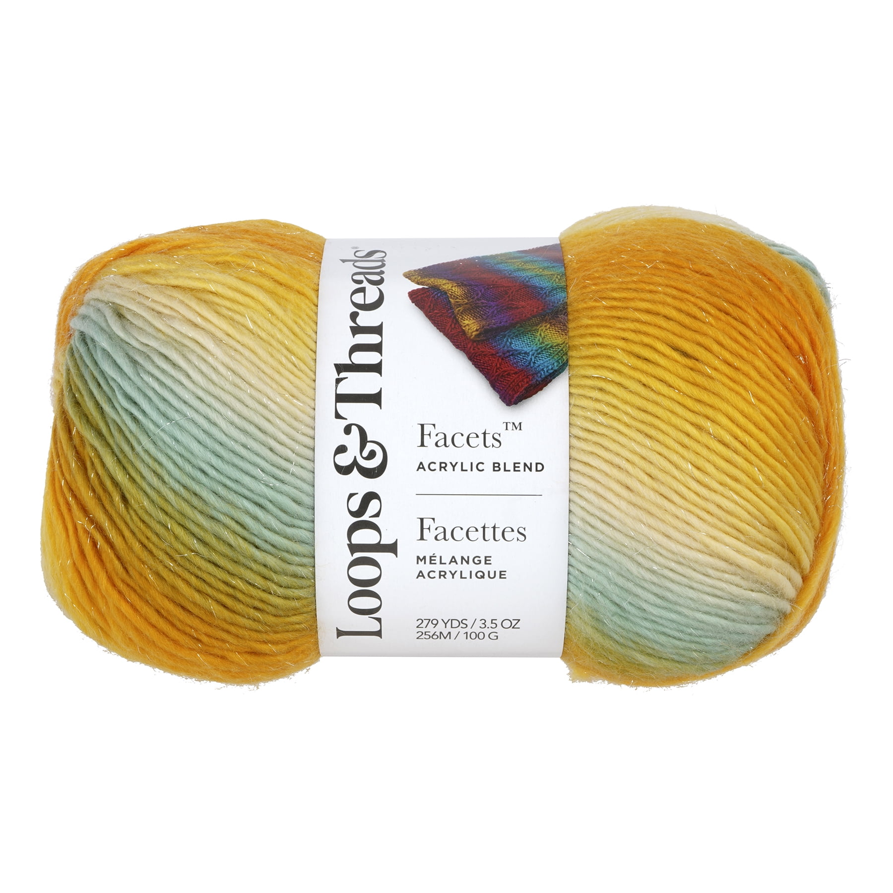 Facets Yarn by Loops & Threads - Yarn for Knitting - Crochet - Weaving ...