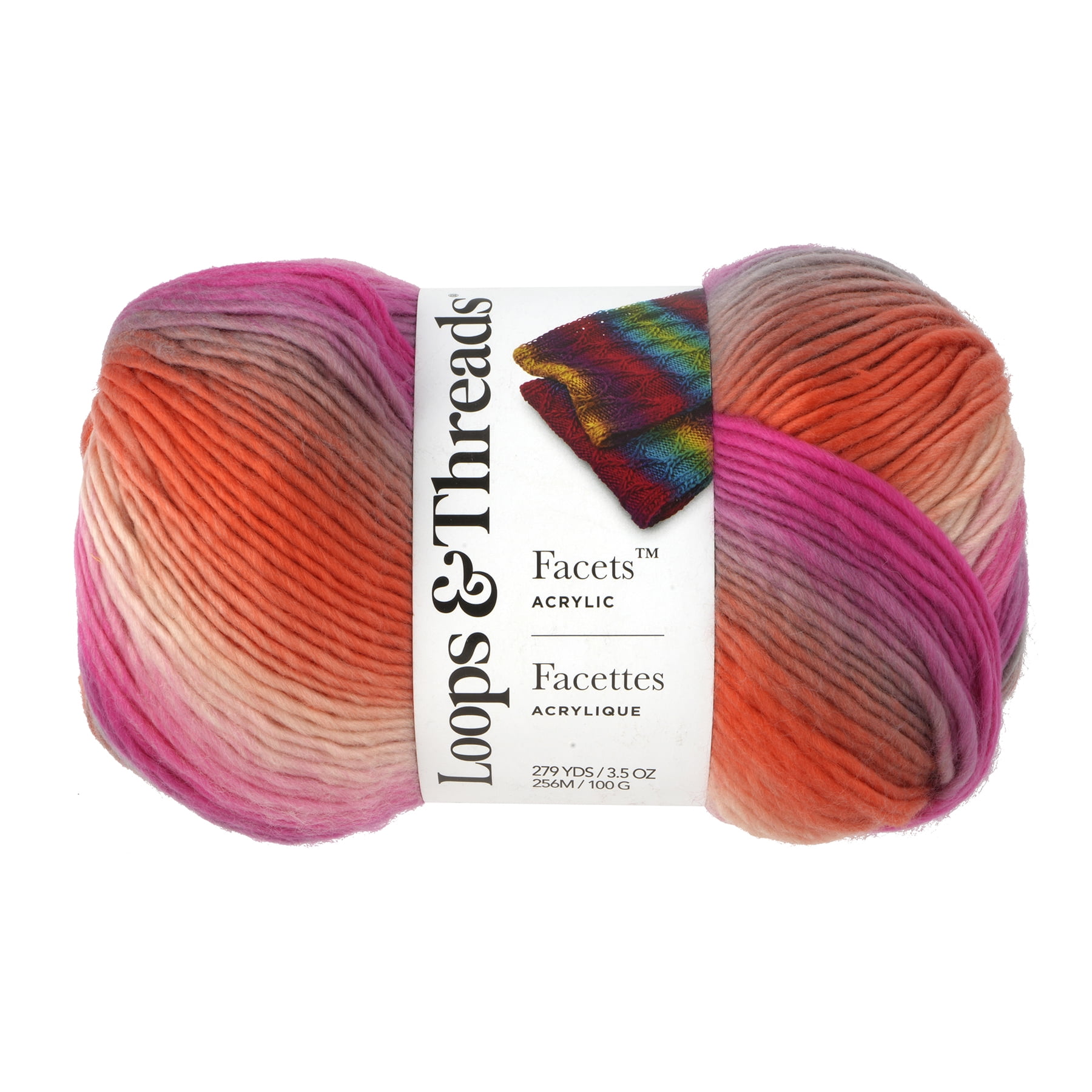 Facets Yarn by Loops & Threads - Yarn for Knitting - Crochet - Weaving ...