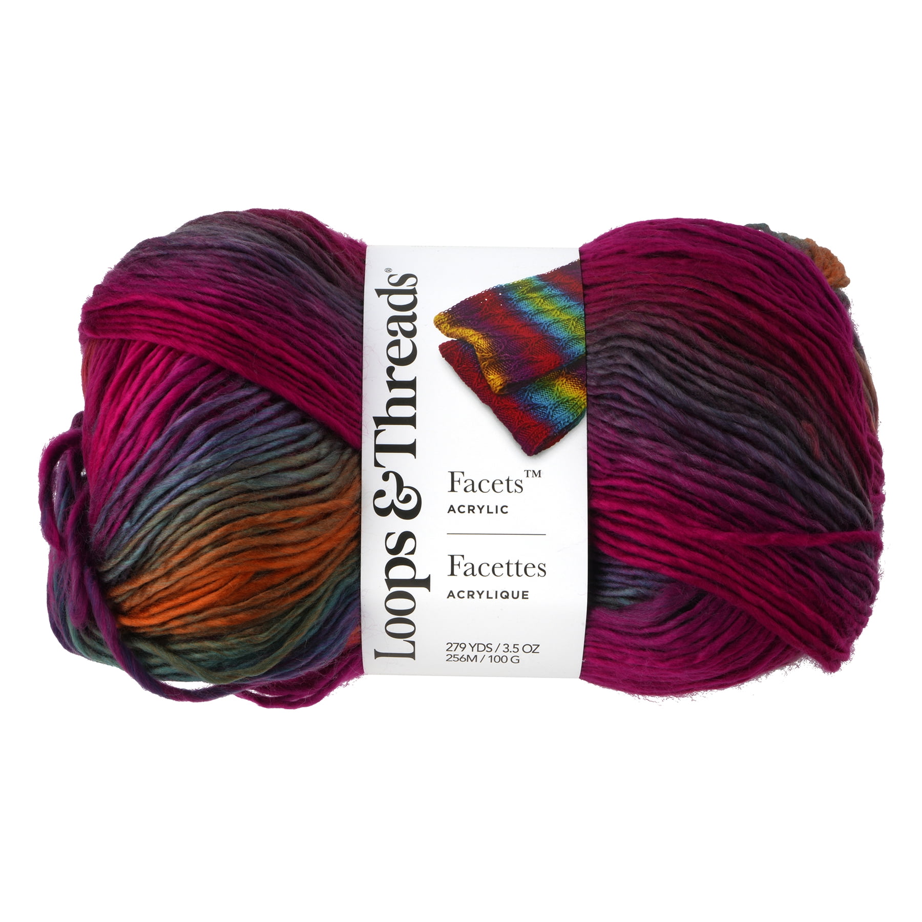 Facets Yarn by Loops & Threads - Yarn for Knitting - Crochet - Weaving ...