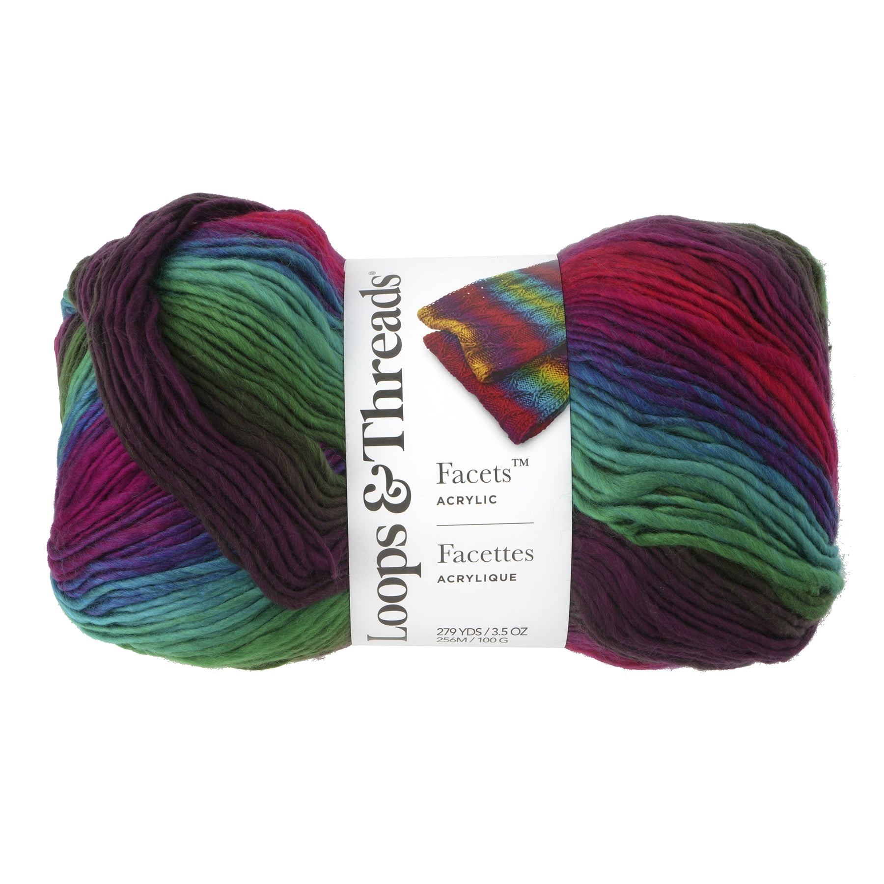 Facets Yarn by Loops & Threads - Yarn for Knitting - Crochet - Weaving ...