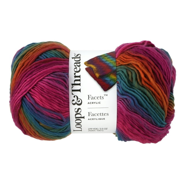 Facets Yarn by Loops & Threads - Yarn for Knitting - Crochet - Weaving ...