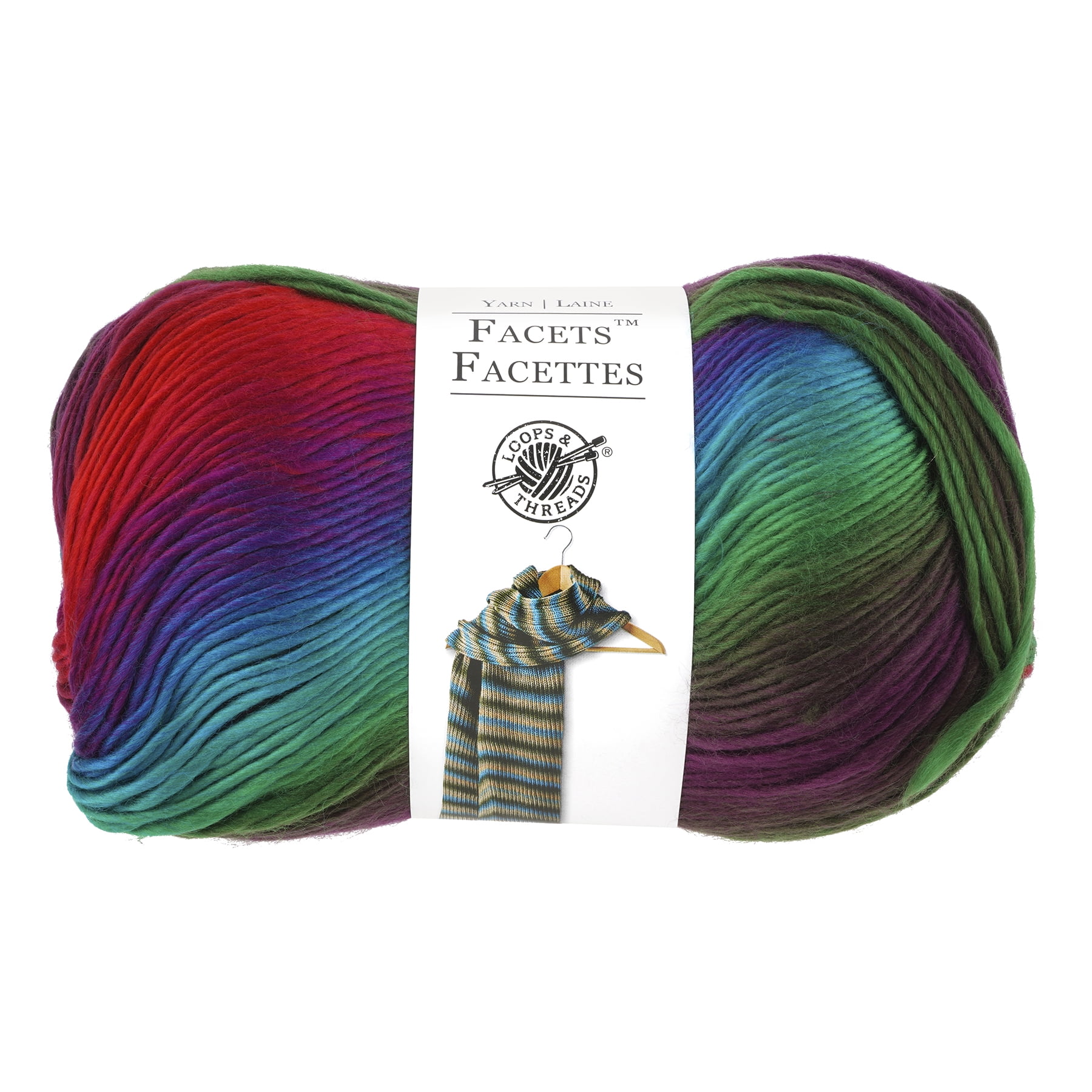 Facets Yarn by Loops & Threads - Yarn for Knitting - Crochet - Weaving ...