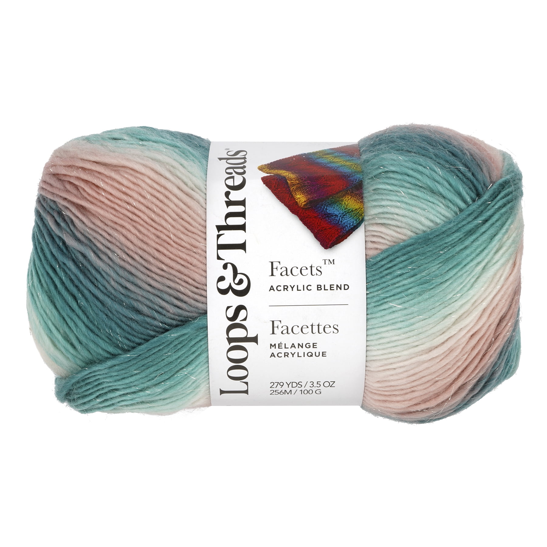 Facets Yarn by Loops & Threads - Yarn for Knitting - Crochet - Weaving - and Arts & Crafts ...