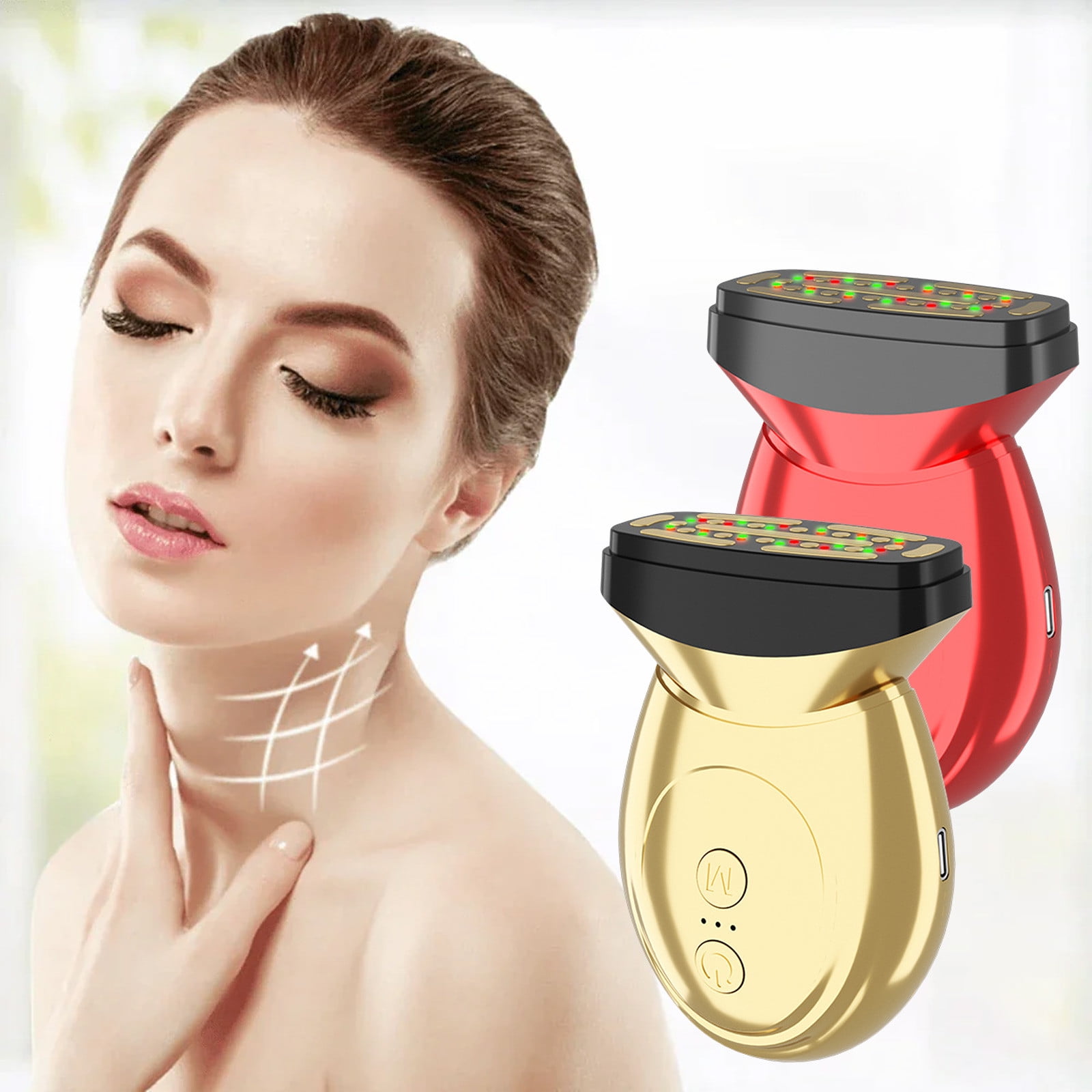 Facial Beauty Device | 3-in-1 Facial Massager With Red Light Therapy ...