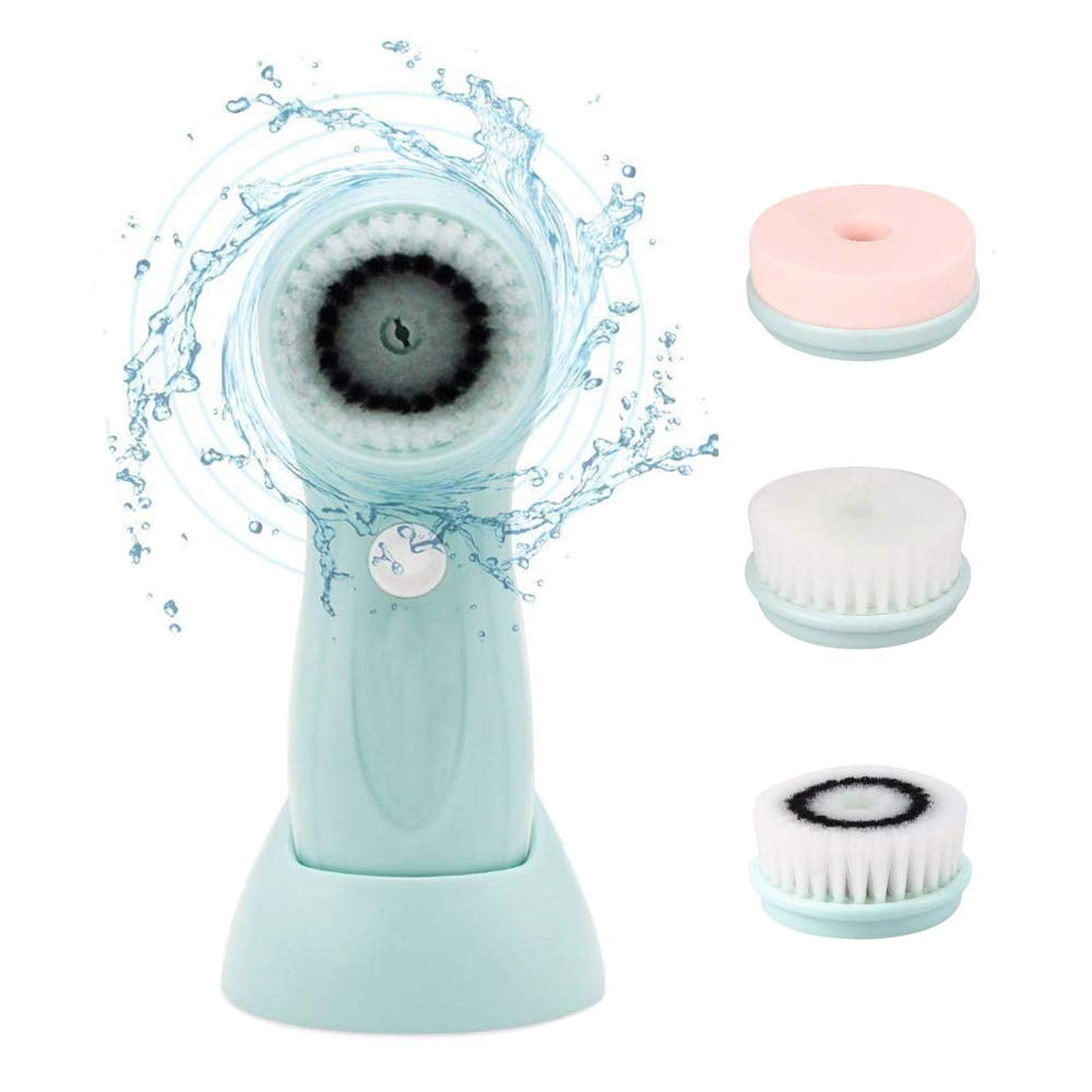 Facial Brush, Rechargeable Electric Rotating Face Scrubber, Electrical ...