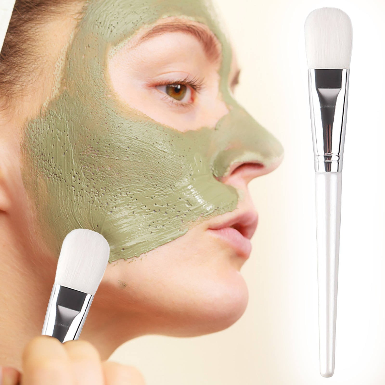 Facial Brush And Soft Silicone Clay Applicator Double Sided Makeup ...