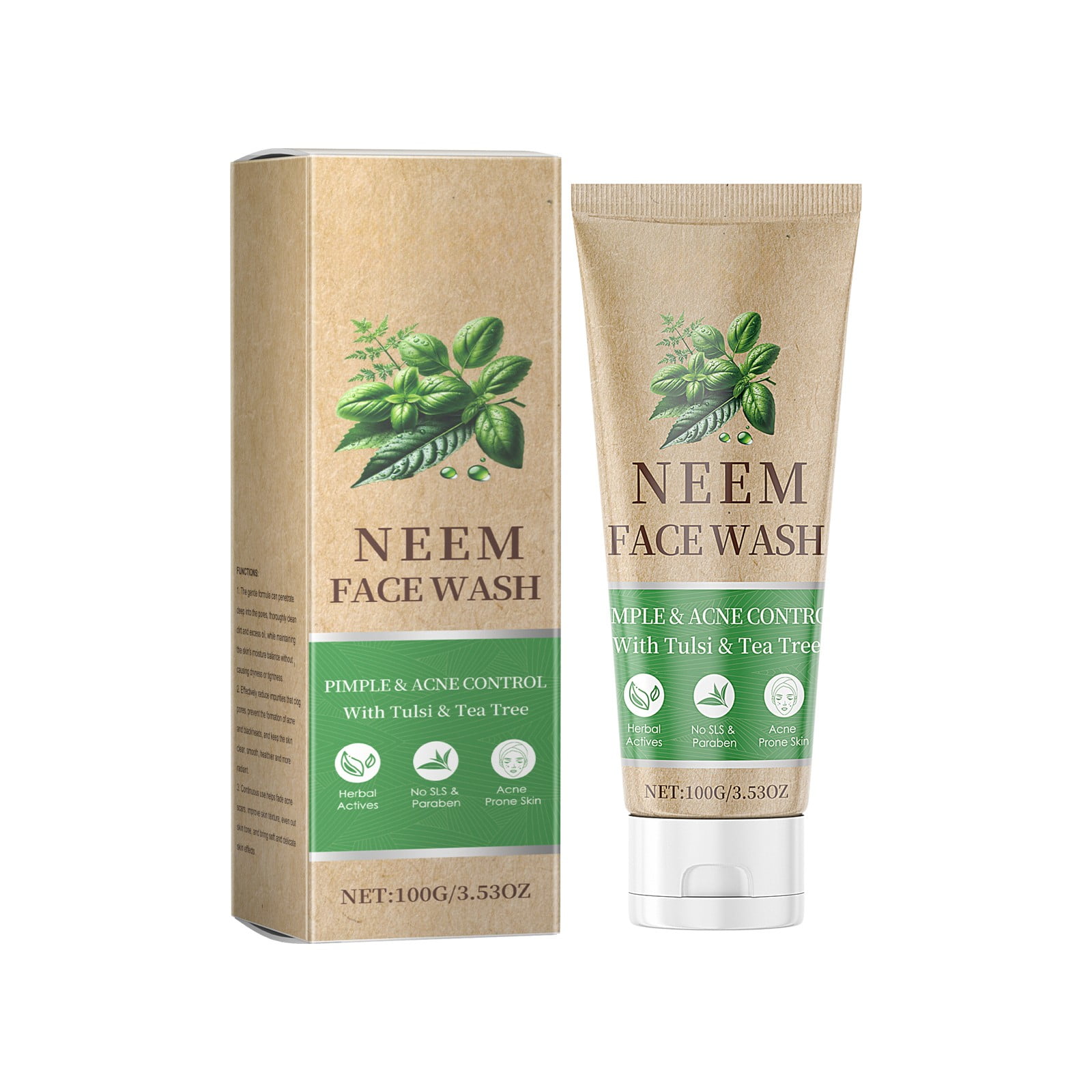 Facial Cleansers, Pimple & Acne Control with Tulsi & Tea Tree, Deep ...