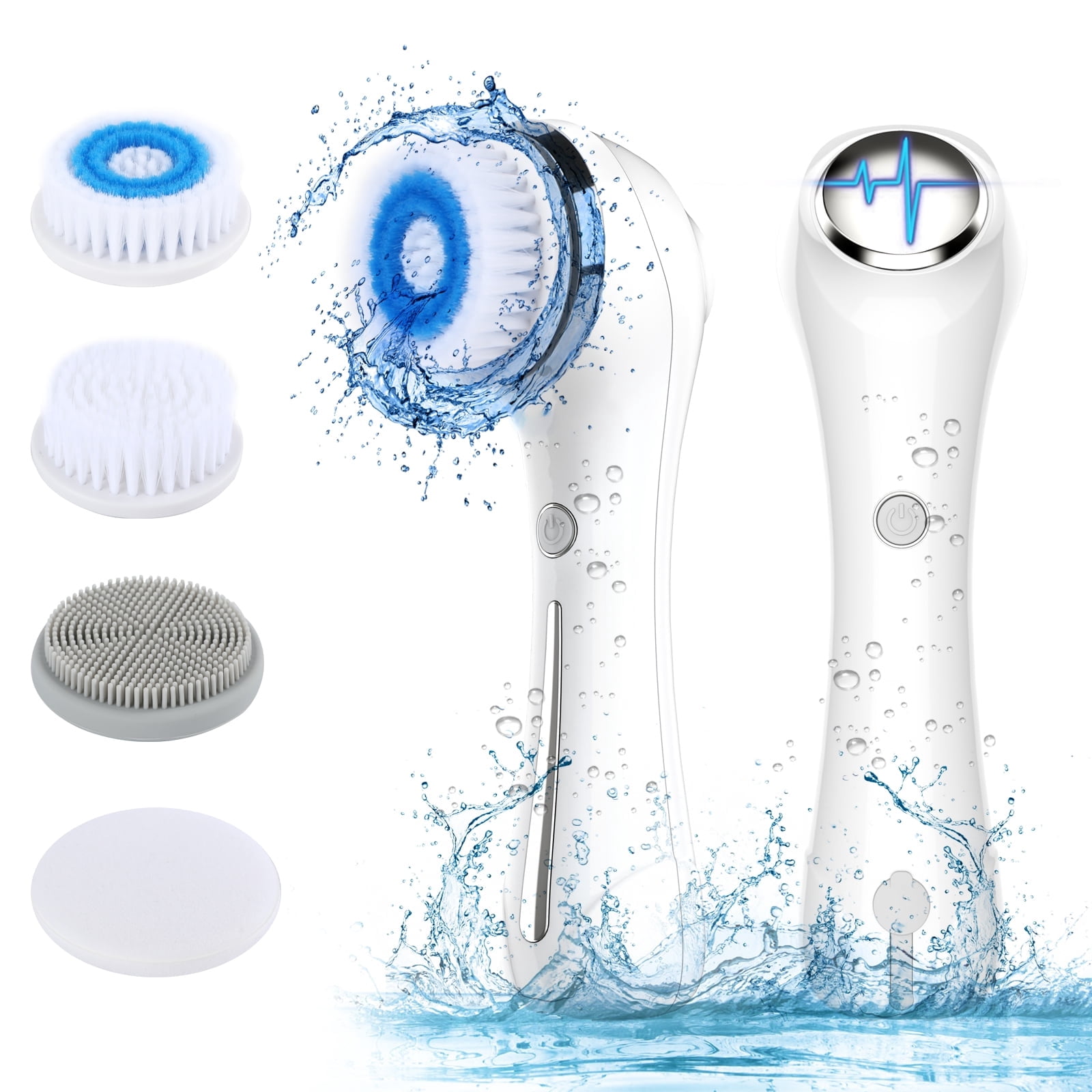 Facial Cleansing Brush for Exfoliating IPX7 Waterproof 3-in-1 for ...