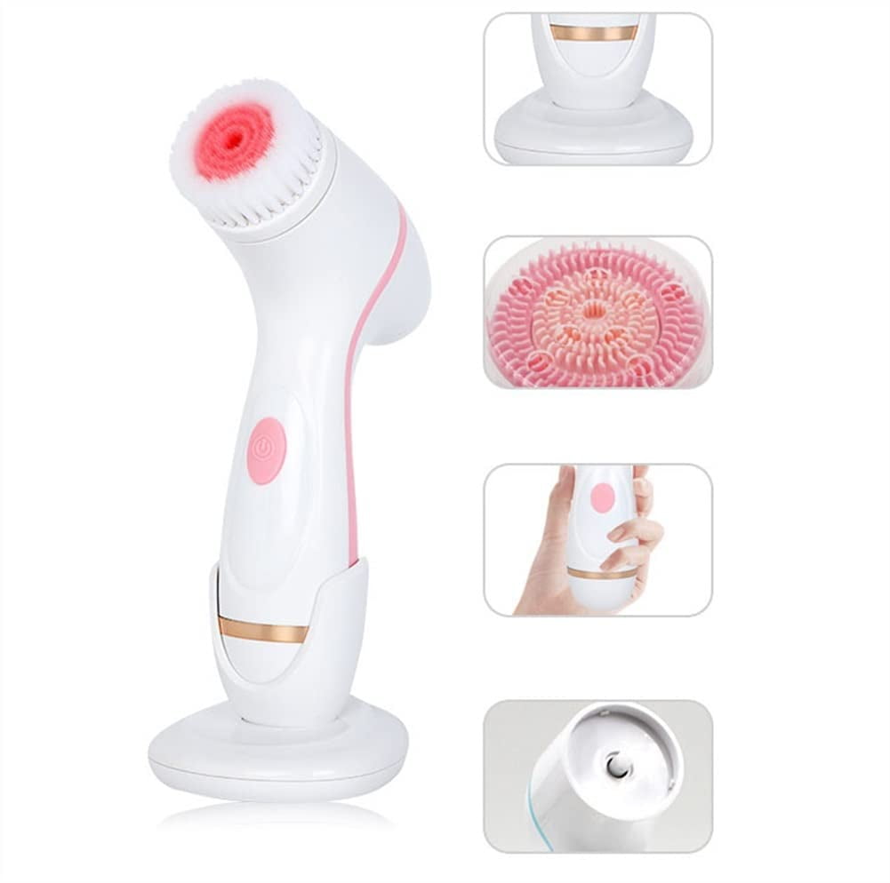 Facial Cleansing Brush, Face Scrubber, Electronic Acne Skin Washer Spinning Cleaner System Set ...