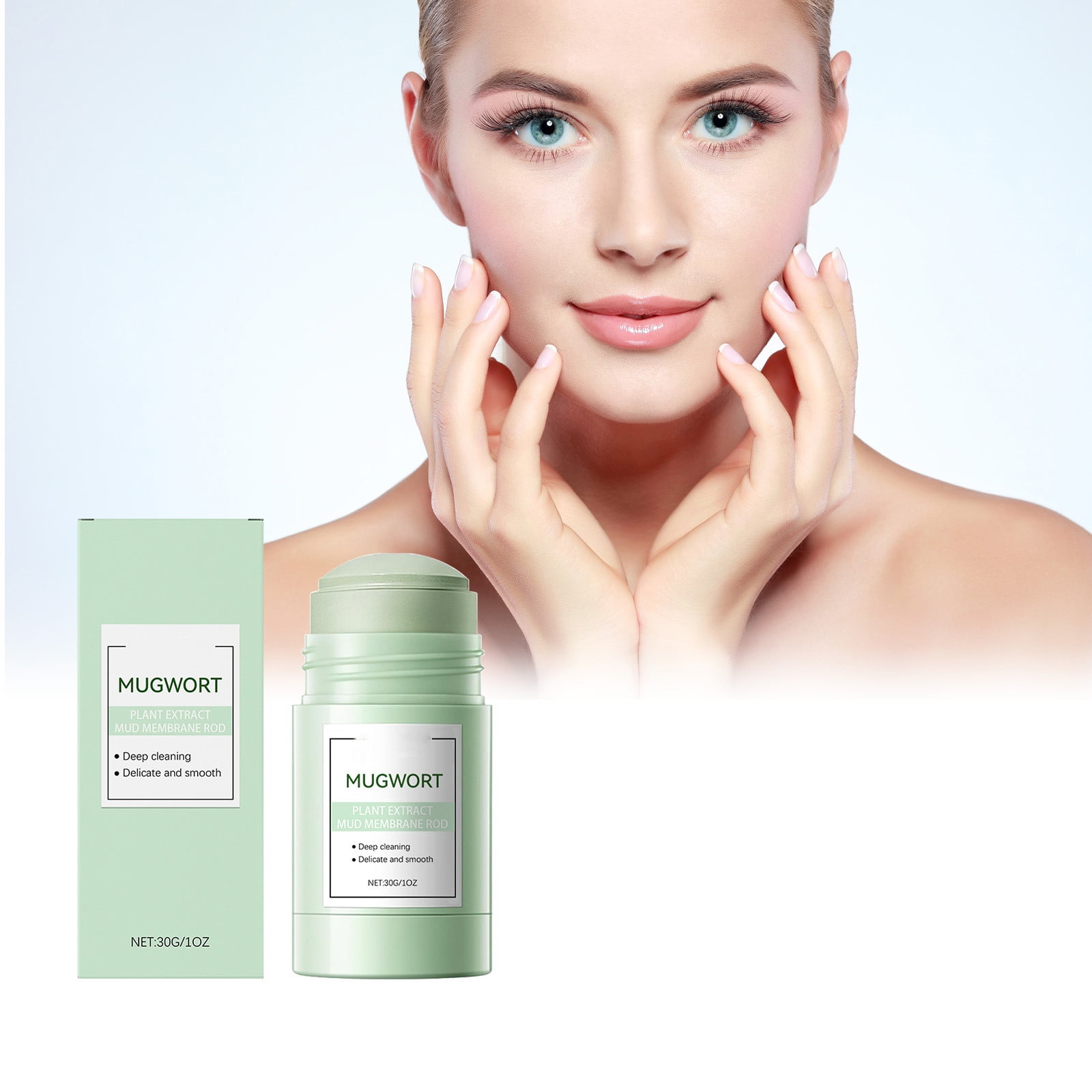 Facial Cleansing Stick, Mugwort Deep Cleansing Mud Mask Stick, Deeply ...