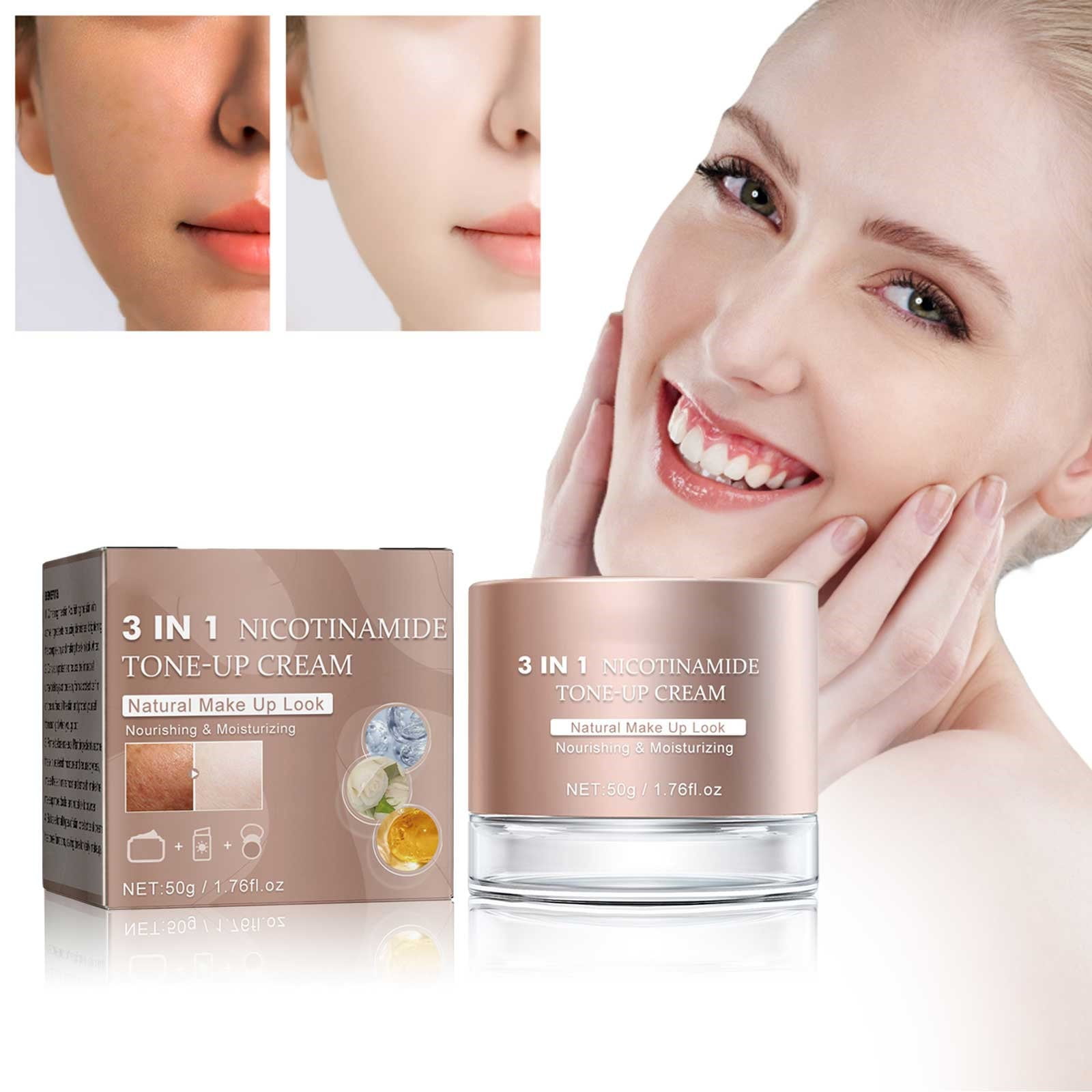 Facial Creams Moisturizers Brightening for Skin 3 in I Tone up Long ...
