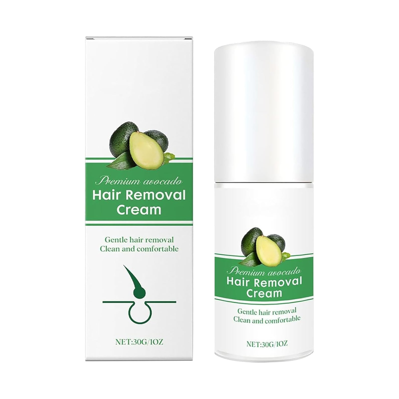 Facial Depilatory Cream, Avocado Hair Remover for Upper Lip and Chin ...