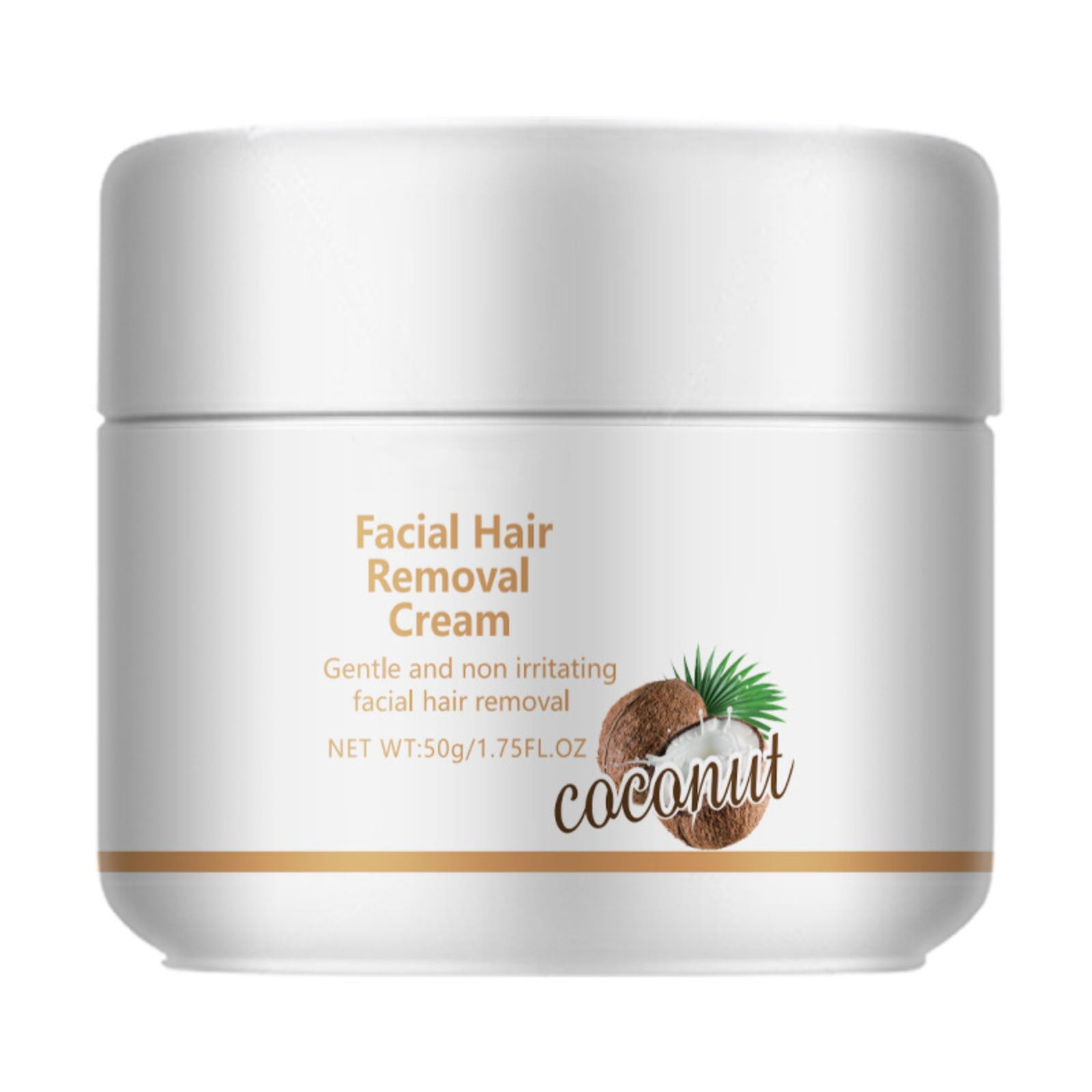 Facial Depilatory Cream, Coconut Hair Remover for Upper Lip and Chin ...