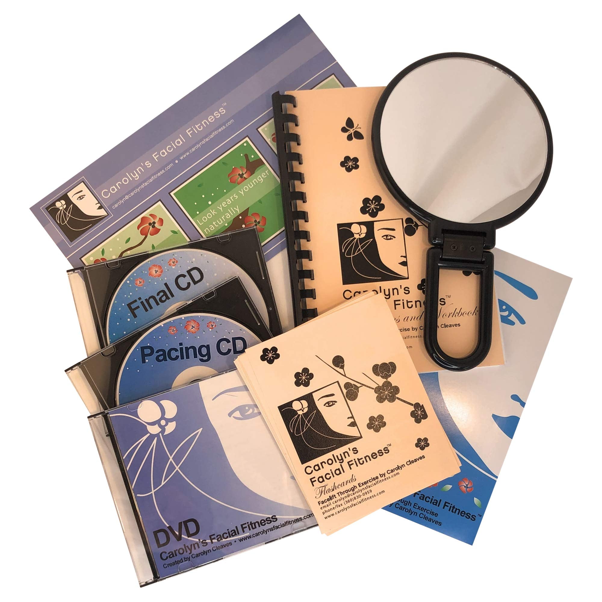 Facial Exercises by Carolyn's Facial Fitness - Full Kit with DVD Basic 28 Exercises Elegant and ...