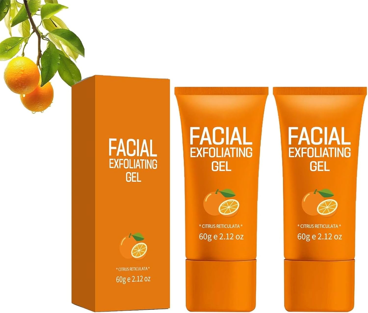 Facial Exfoliating Gel - Orange Enzyme Exfoliator, Orange Purifying ...
