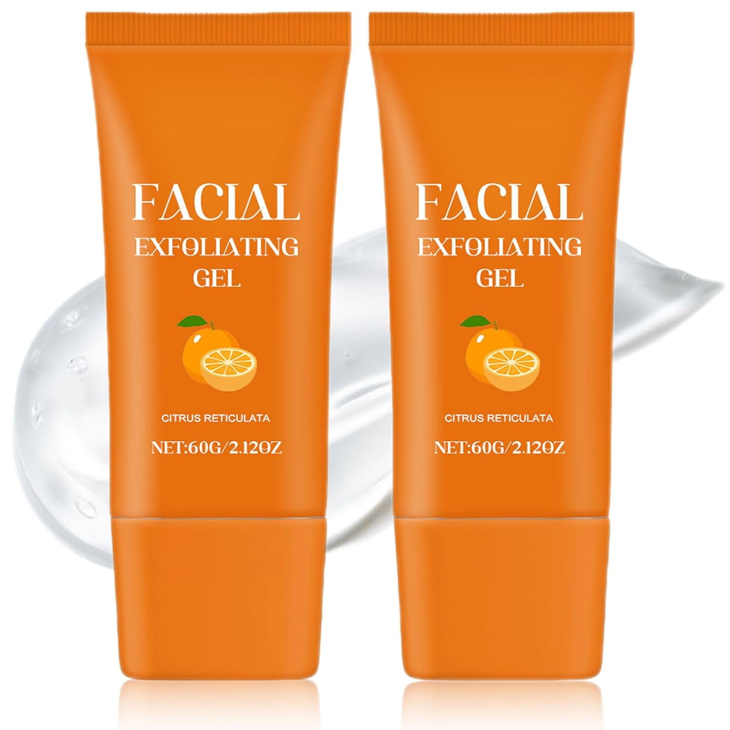 Facial Exfoliating Gel, Orange Enzyme Hydrating Skincare Facial, Orange ...