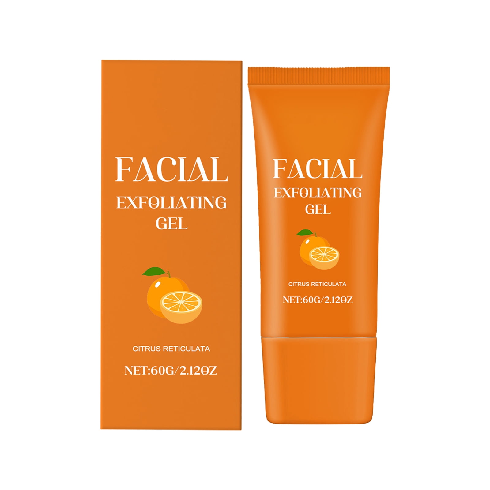 Facial Exfoliating Gel with Orange Enzyme Hydrating Rejuvenating Scrub ...