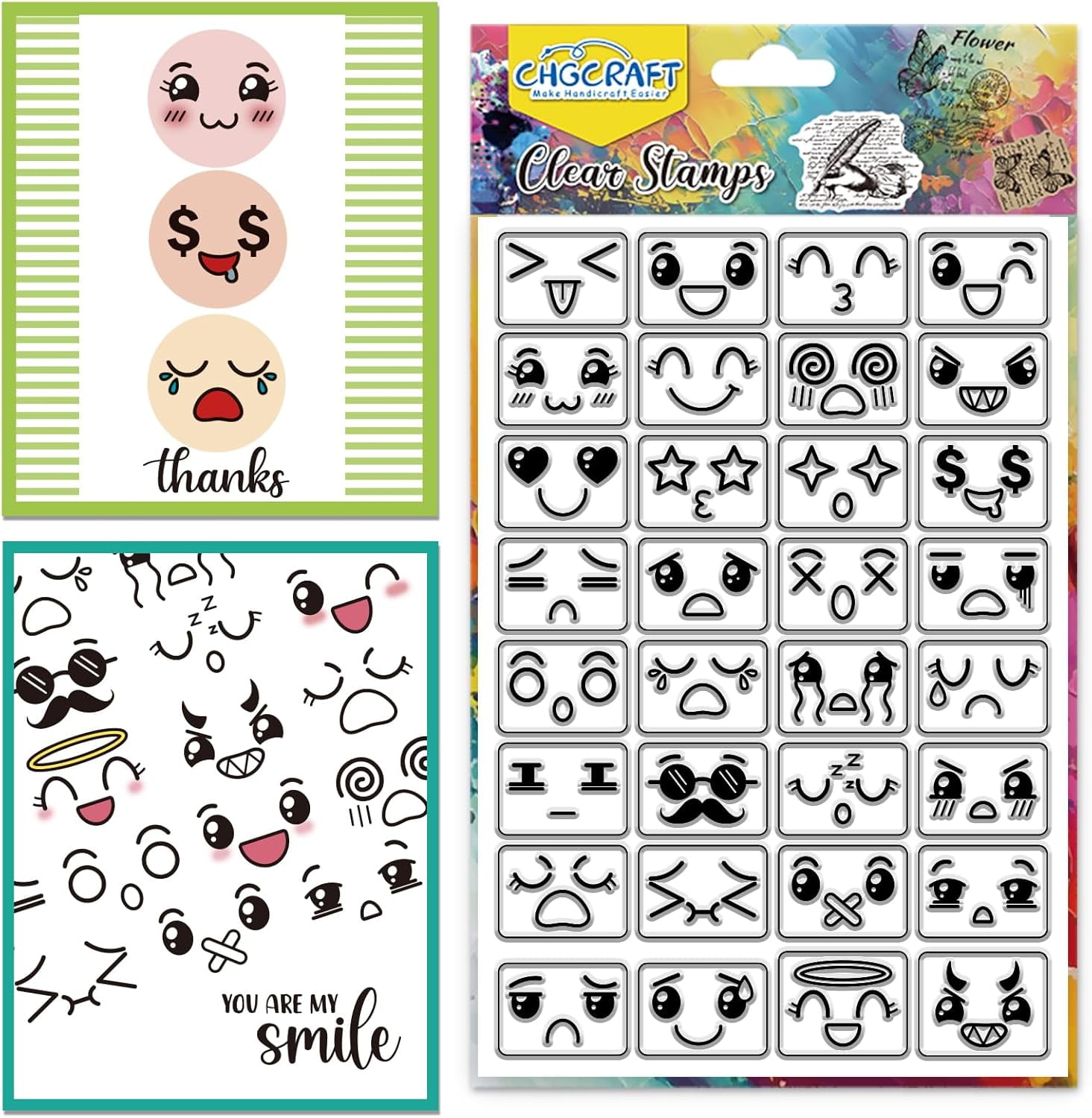 Facial Expression Clear Stamp Transparent Handicraft Stamps - Walmart.com