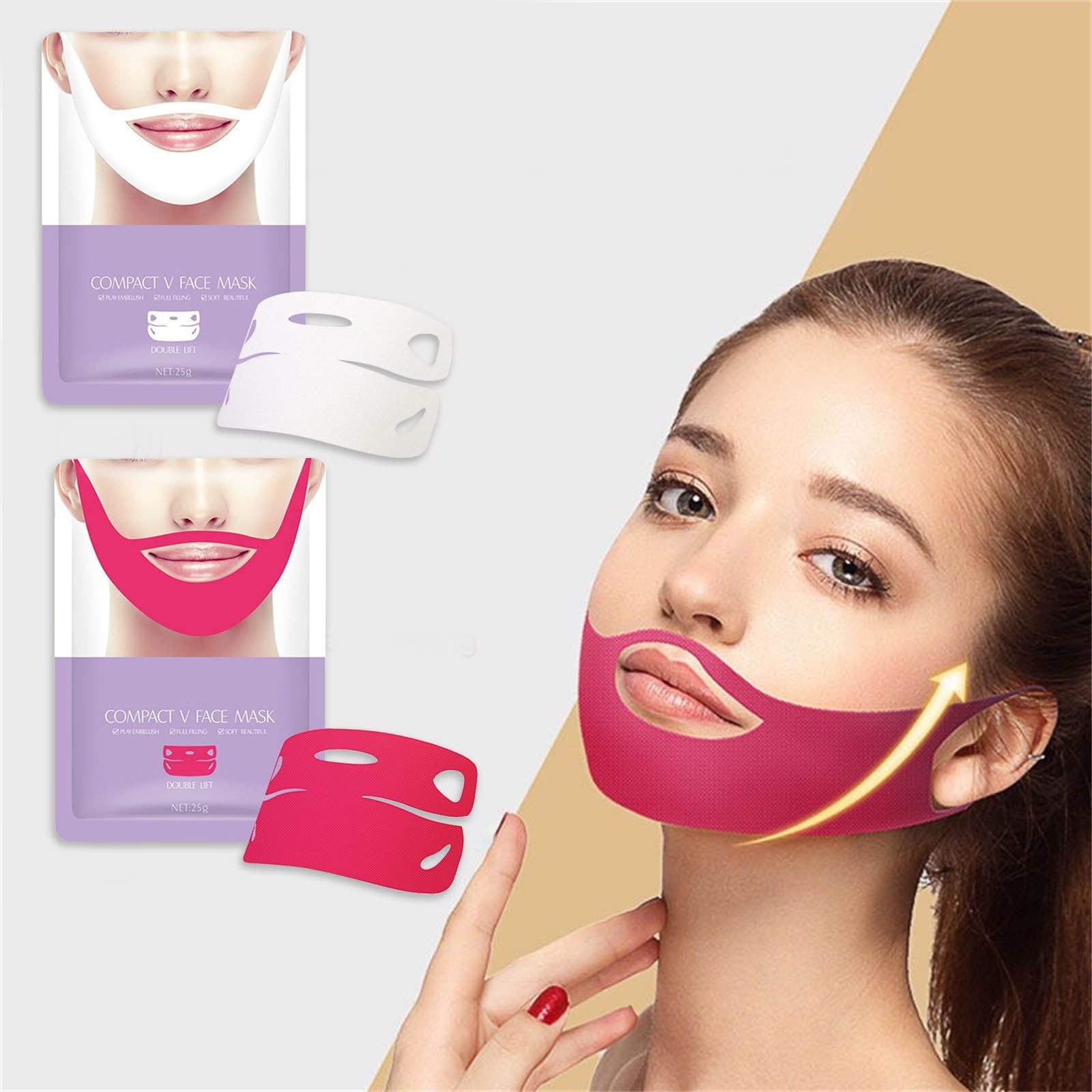 Facial Firming & Lifting Mask - Double Chin Reducer, Skin Tightening ...