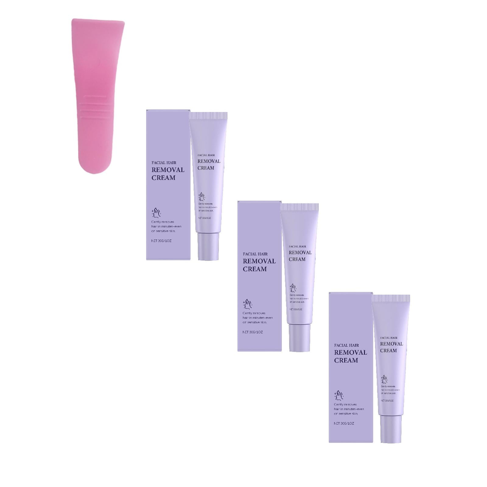 Facial Hair Removal Cream with Spatula Applicator for Women and Men Gentle Long Lasting ...