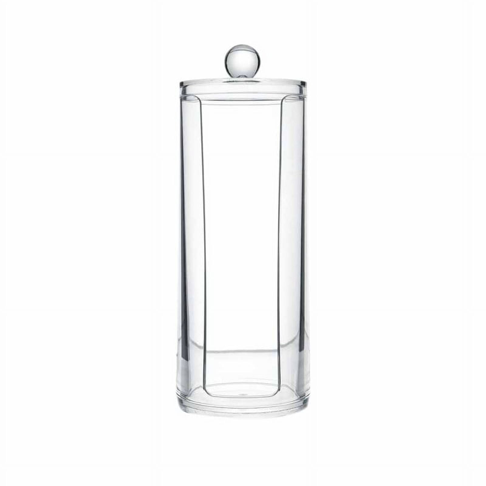 Makeup Container Cotton Pads Round Dispenser With Lid Clear Acrylic ...