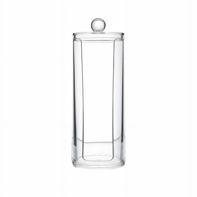 Makeup Container Cotton Pads Round Dispenser With Lid Clear Acrylic ...