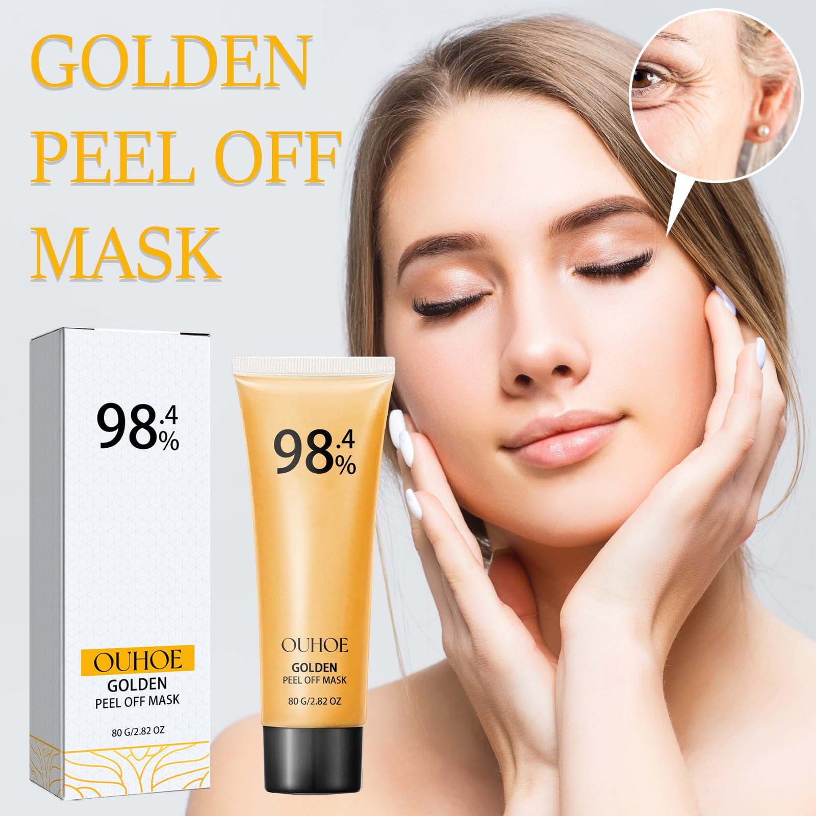 Facial Mask Gold Collagen, Anti-Aging Face Mask, Hydrating, Blackhead ...