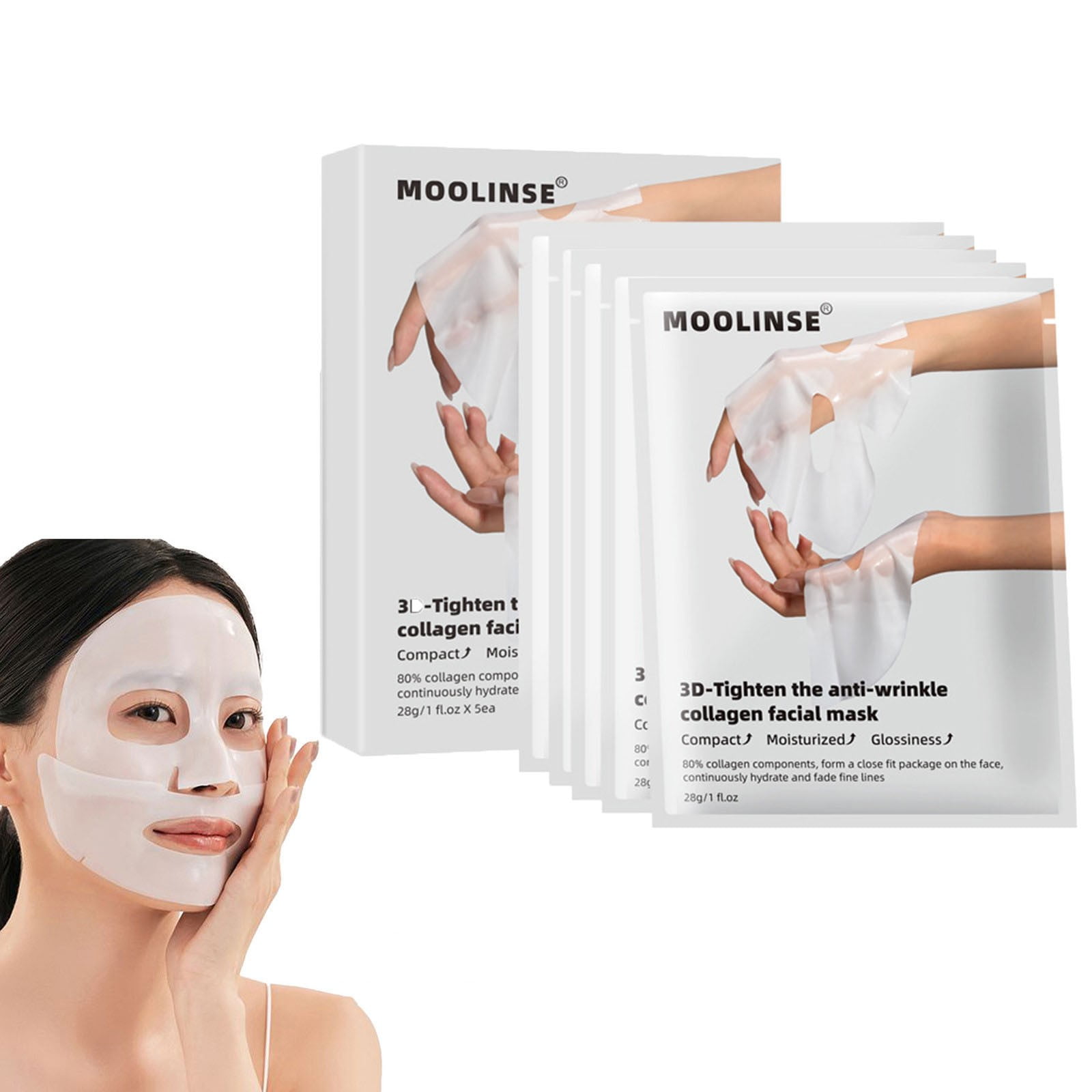 Facial Mask Moisturizing Soothing Crystal Split Jelly Mask With Collagen For Skin Hydration And ...