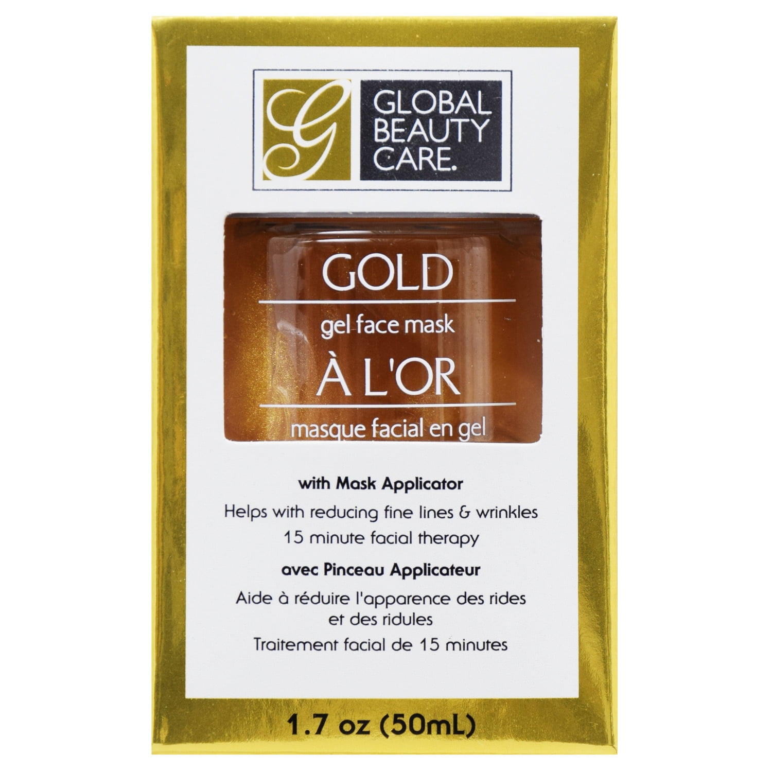 Facial Mask Skin Care - Gold Gel Face Masks, 50 ml - 2 Bottles ...