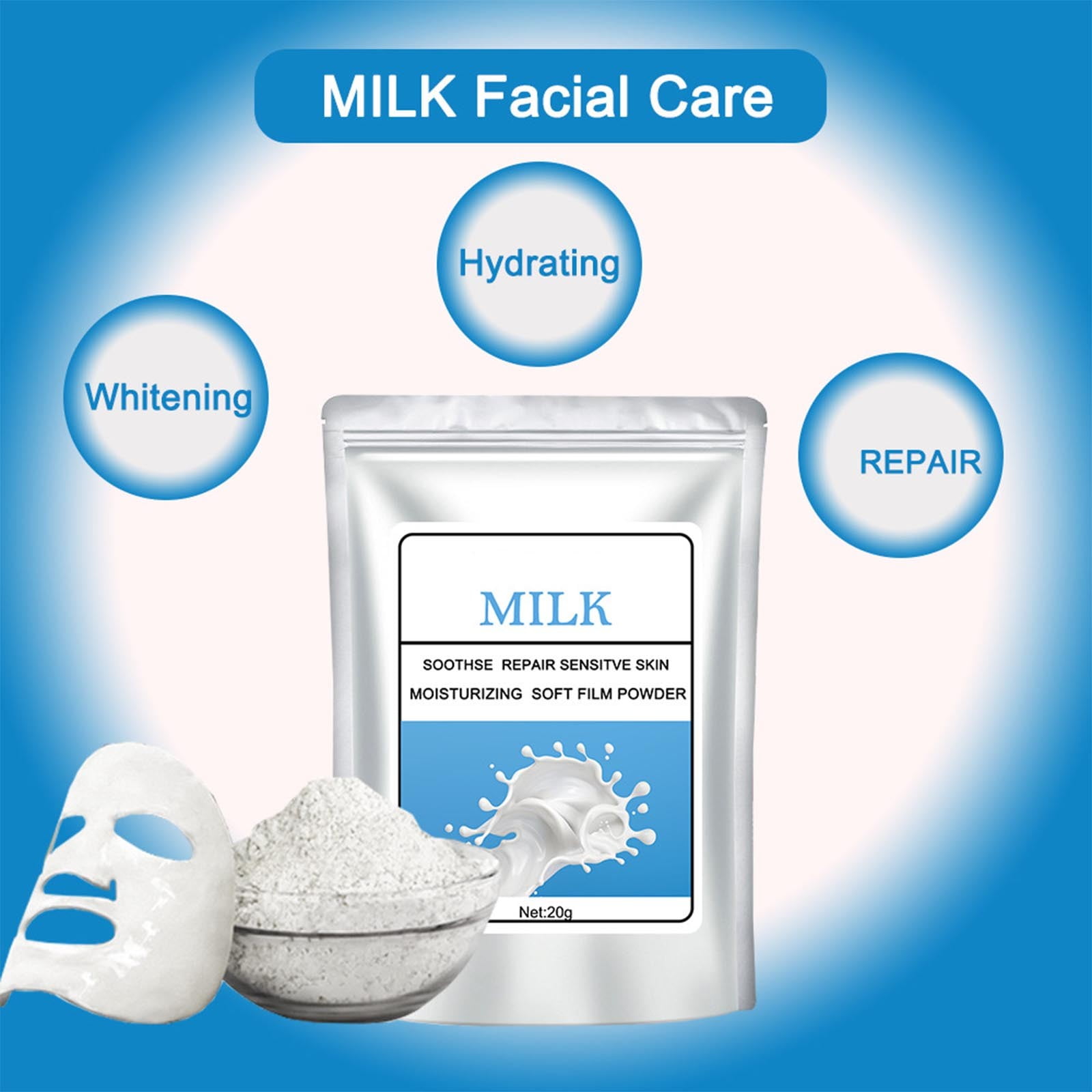 Facial Masks Powder Face Mask Essence Extract Beauty Natural Fascial ...