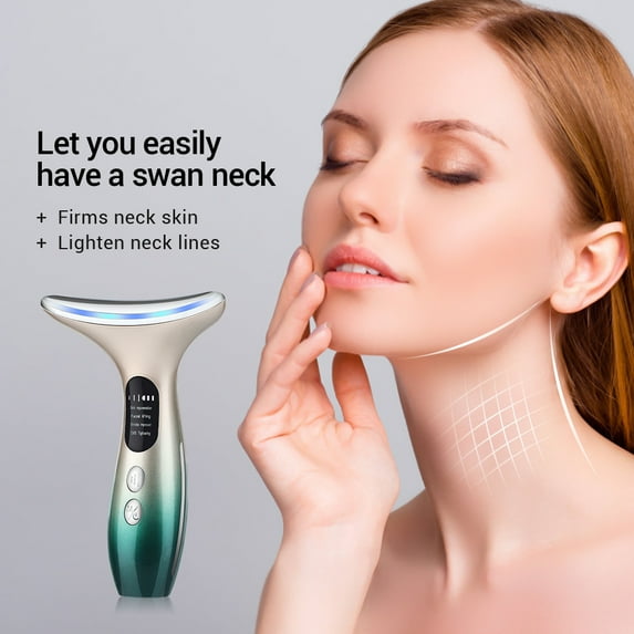 Facial Massager Neck Removal Wrinkle Massager, 3 Modes Face Massager ...