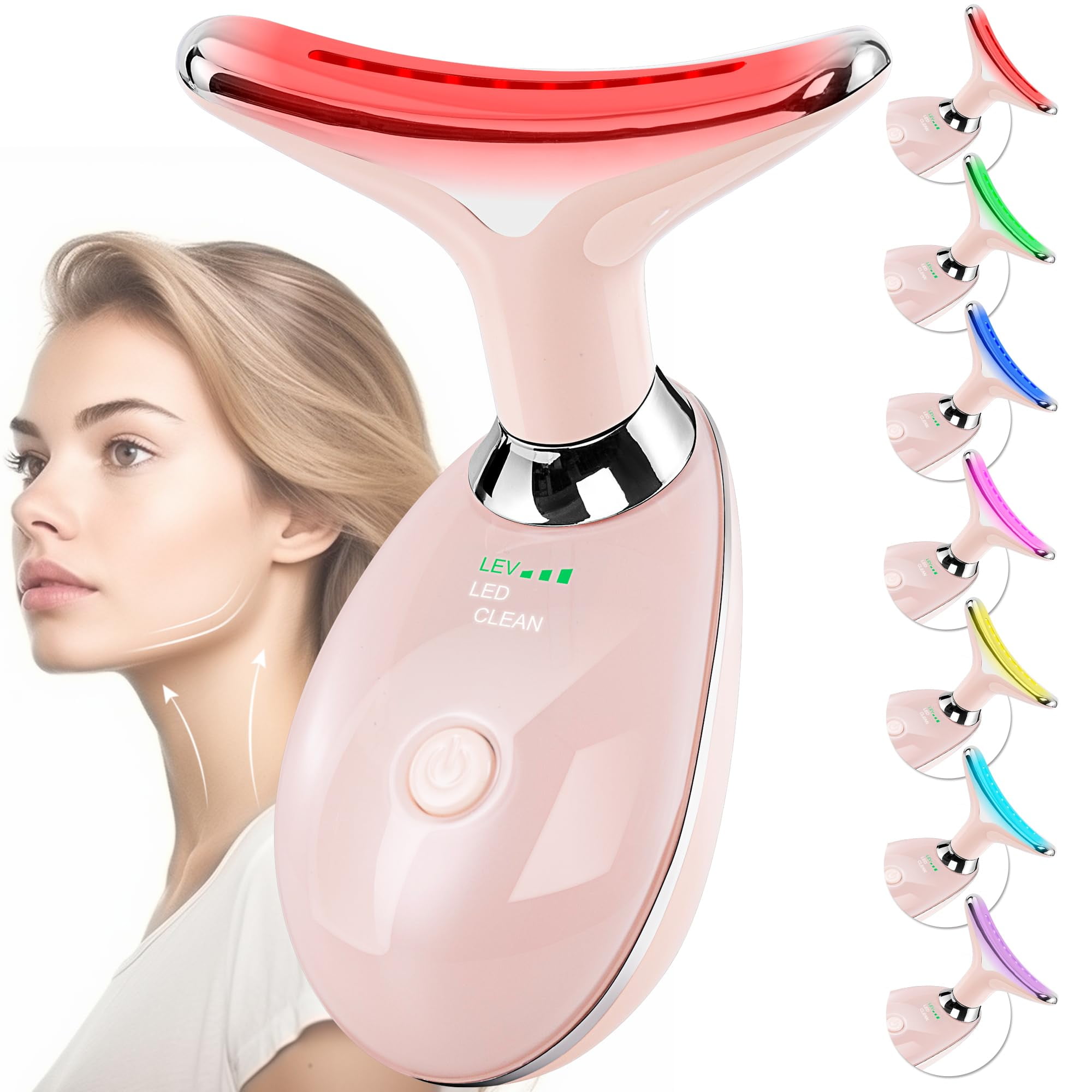 Facial Massager for Face and Neck, Red-Light-Therapy-for-Face and Neck ...