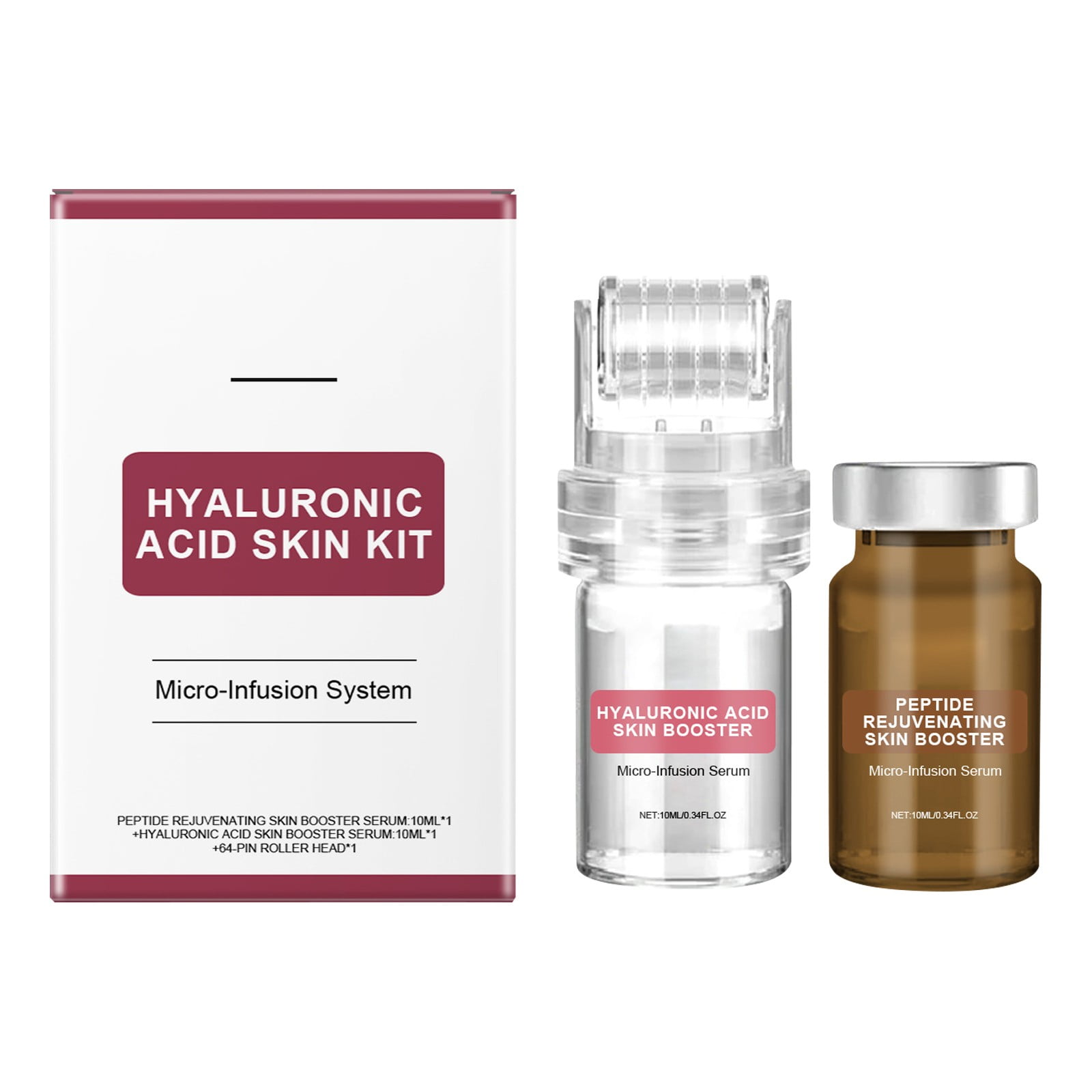 Facial Micro Infusion System,Hyaluronic Serum Set Facial Roll-On Serum ...