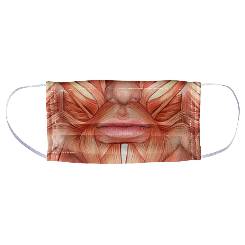 Facial Muscles 1-Ply Reusable Face Mask Covering, Unisex - Walmart.com