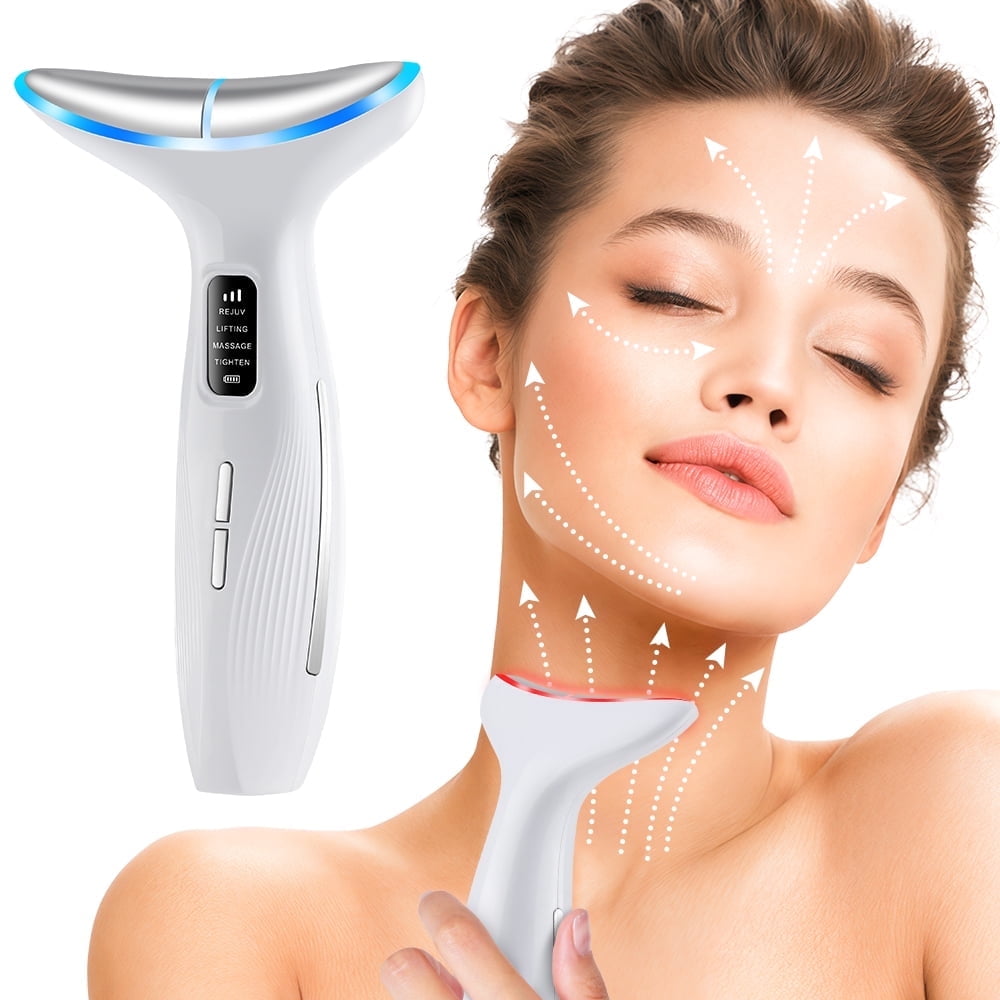 Facial and Neck Massager Skin Lifting & Firming,Light Therapy for Face ...