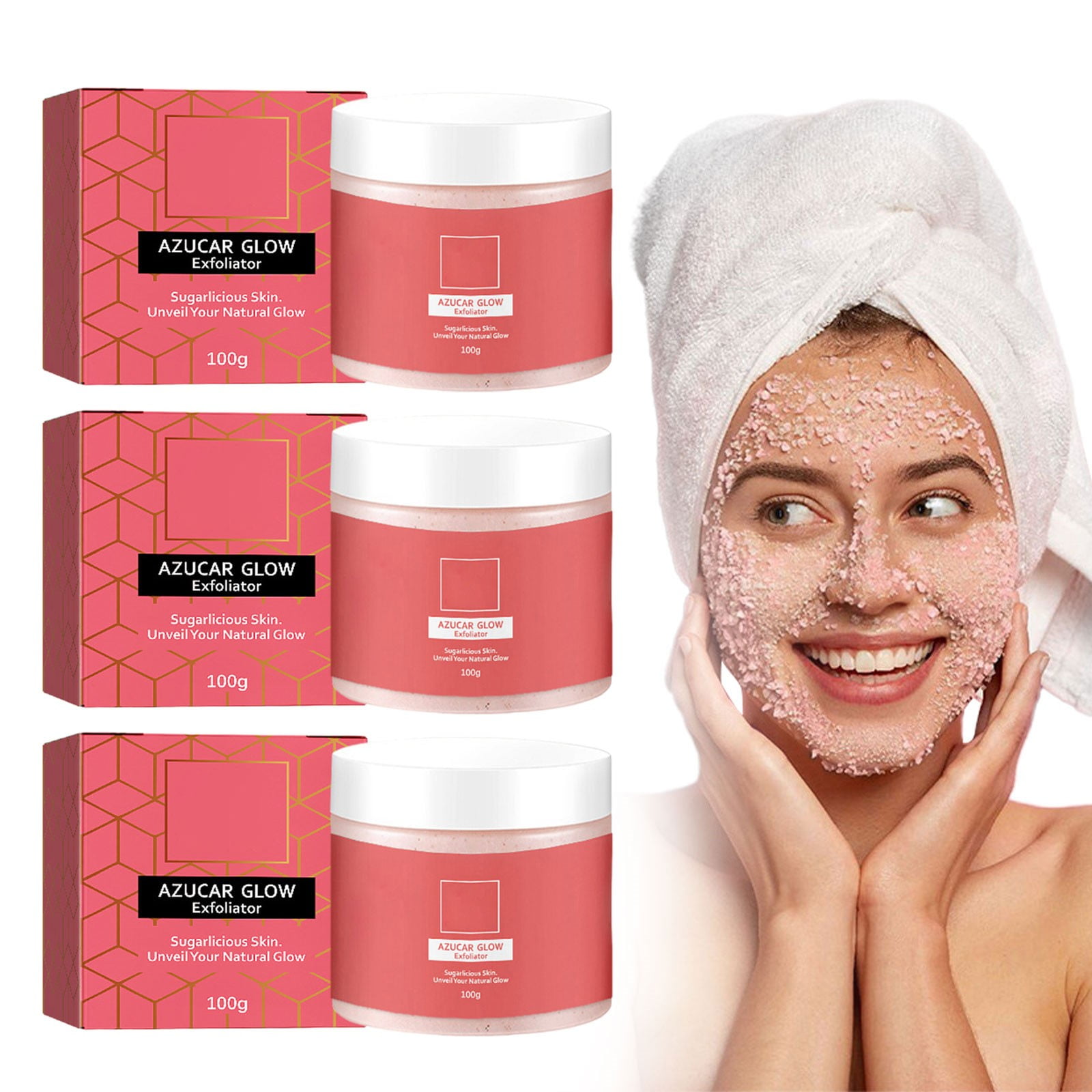 Facial Scrub on Sale！Ageoie Azúcar Glow Exfoliator Sugar Facial Scrub ...