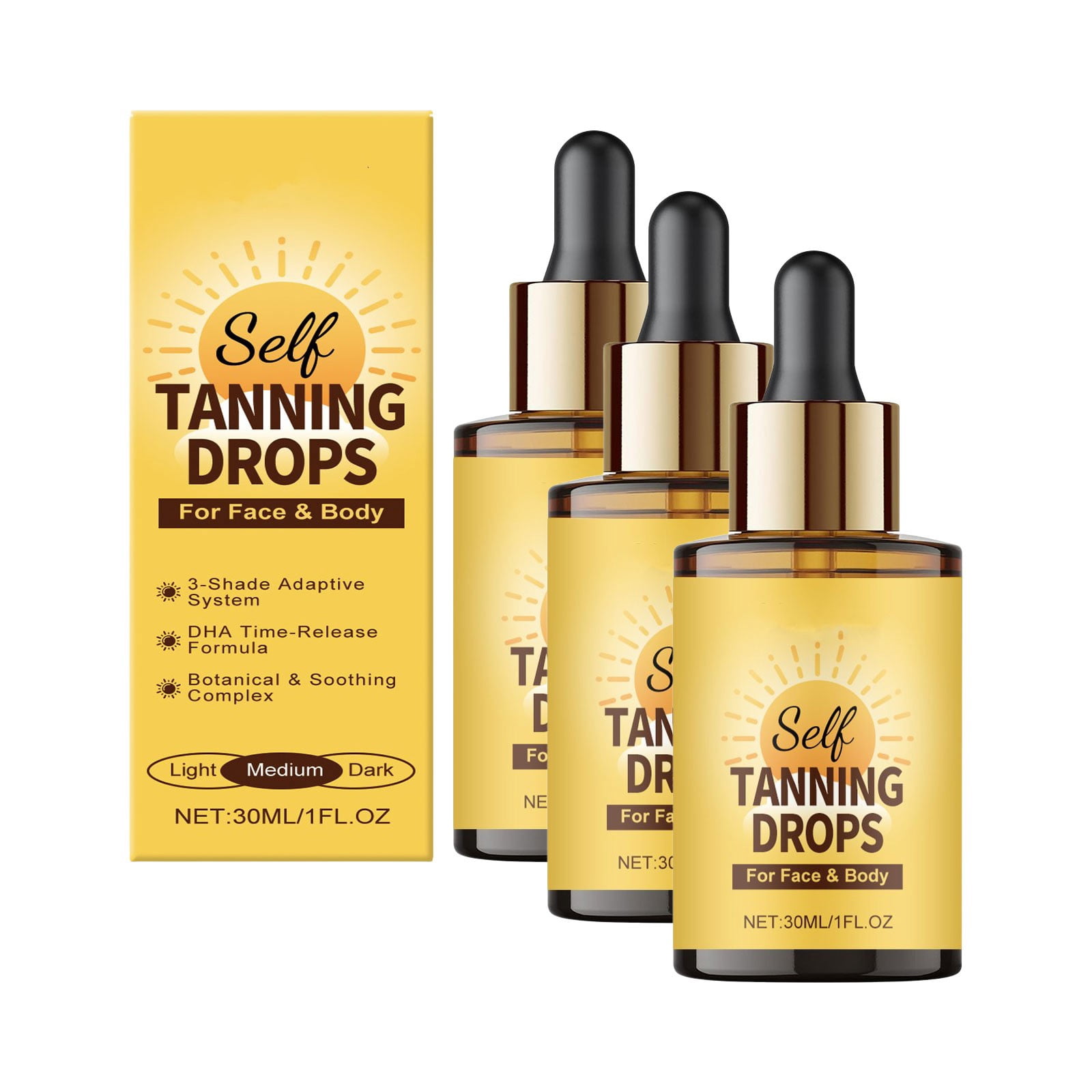 Facial Self Tanning Drops , Tanning Drops for Face & Body, Gradual ...