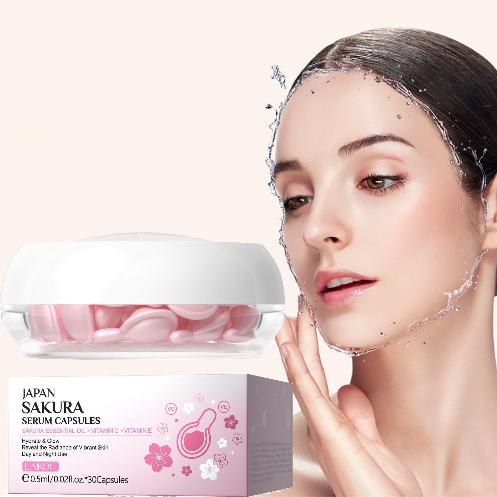 Facial Serum Capsules Hydrating Smooth Texture Improves Skin Appearance ...