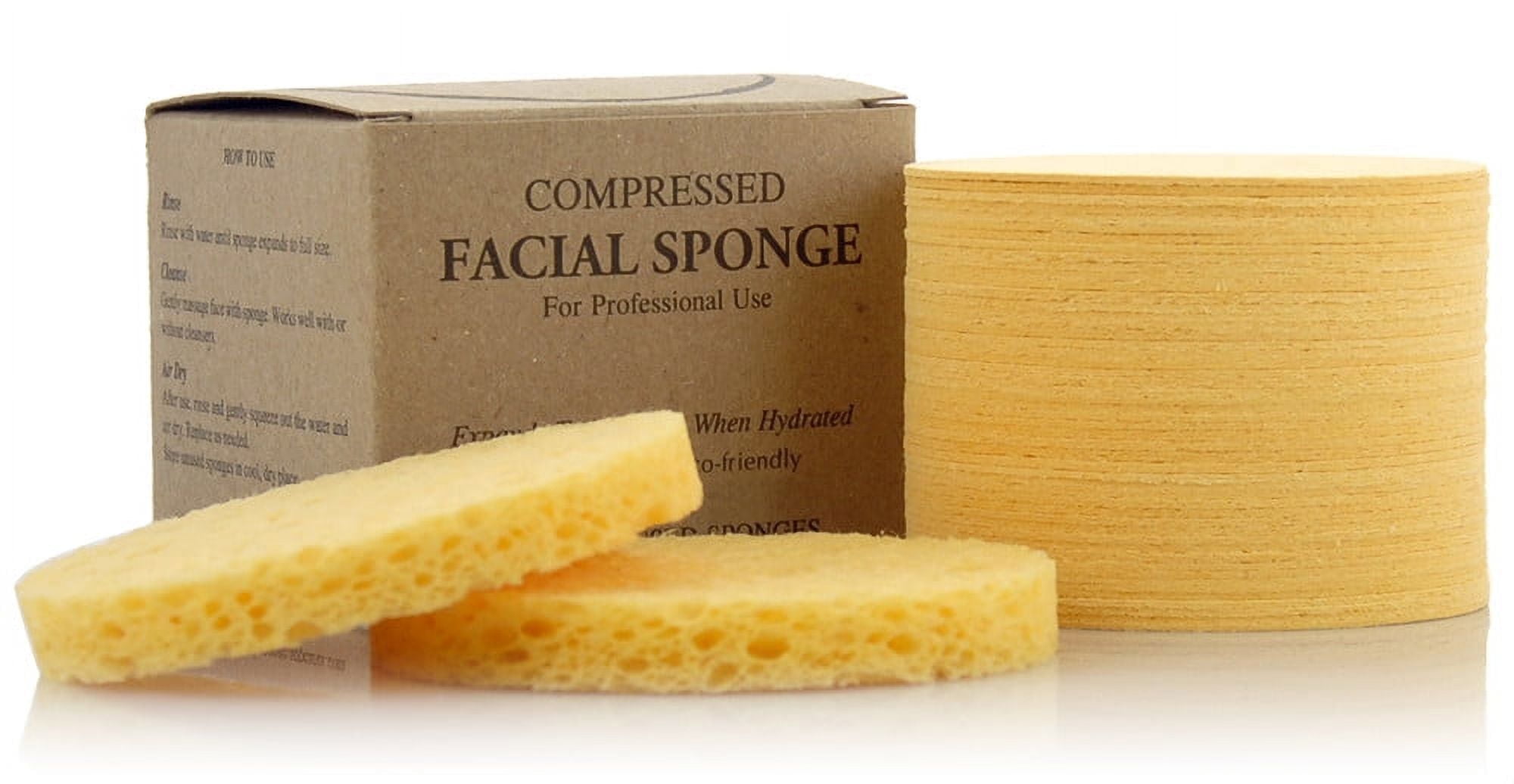 Appearus Natural Cellulose Facial Sponges – 50 Pack (Compressed ...