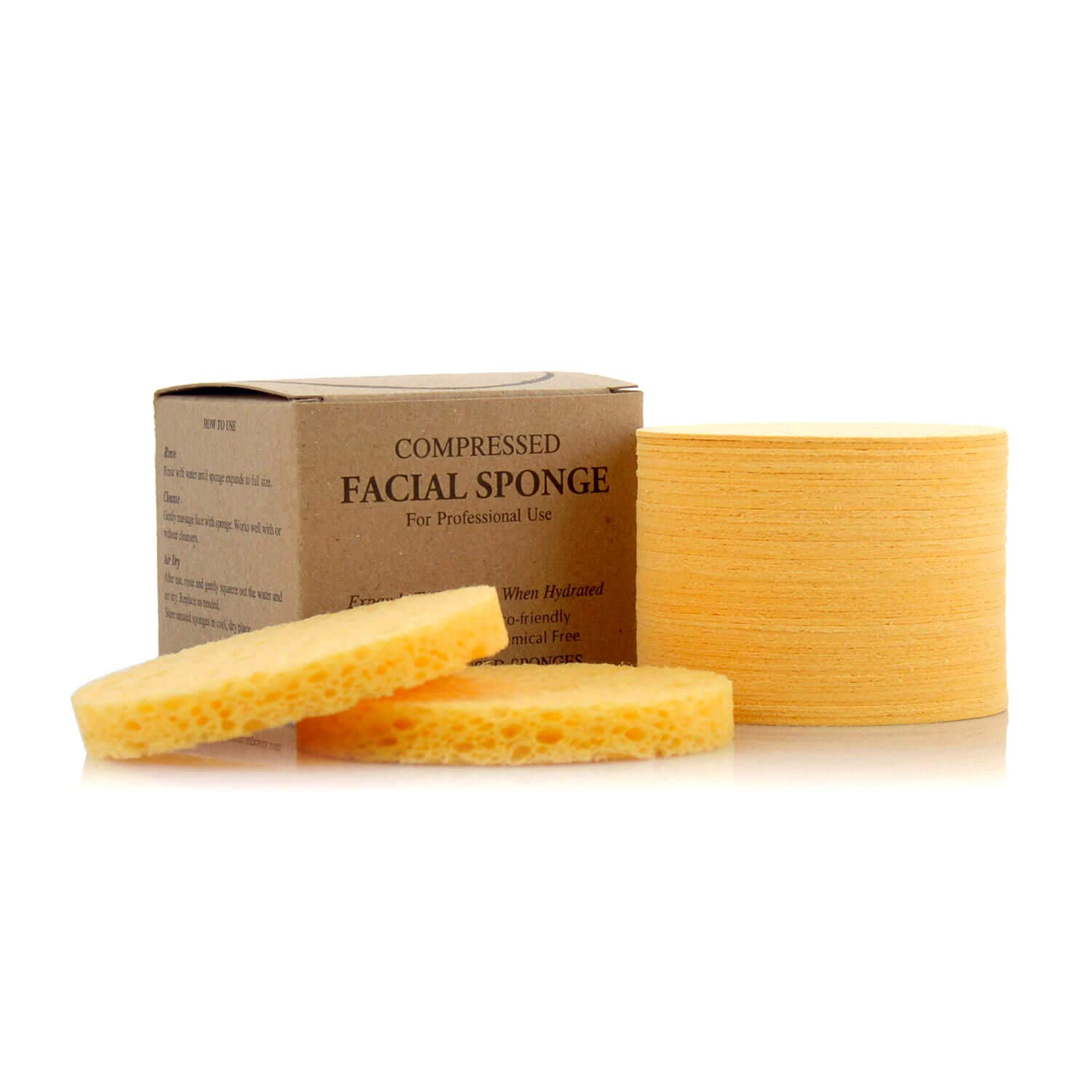 Facial Sponges - Compressed Natural Cellulose Face Sponge - Made in ...